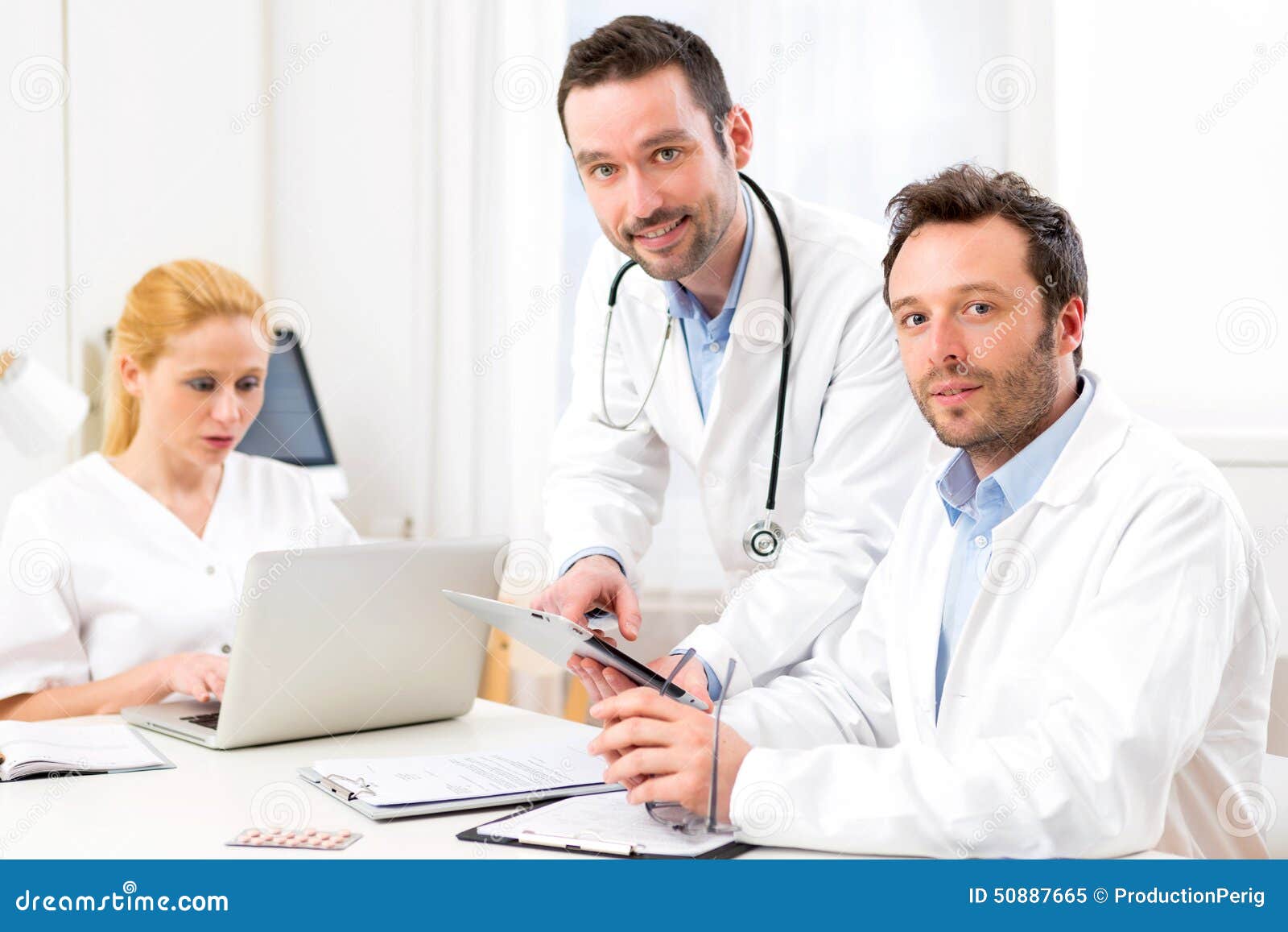 Medical Team Working at the Hospital Stock Image - Image of analysis ...