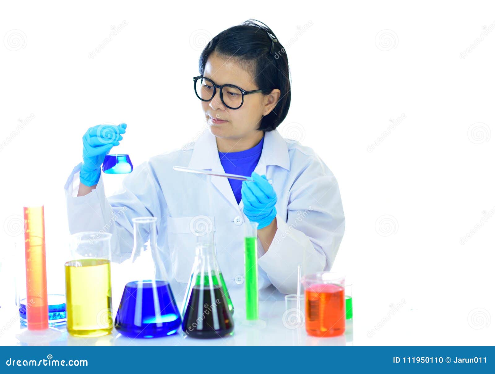 Medical Technologist in Laboratory Stock Photo - Image of glassware ...