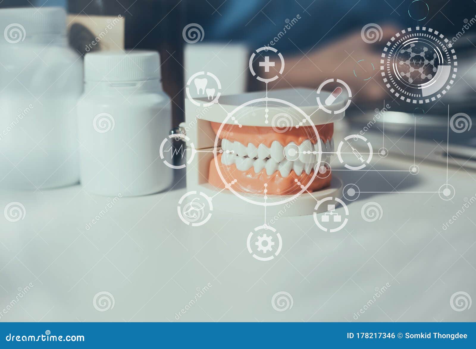 Medical Technology Concept. Doctor Working on Modern Digital Tablet and ...