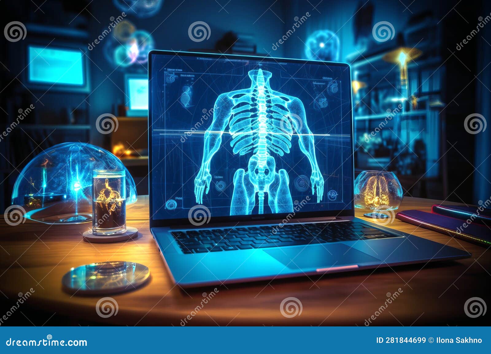 Medical Technology Concept. Med Tech Stock Illustration - Illustration ...