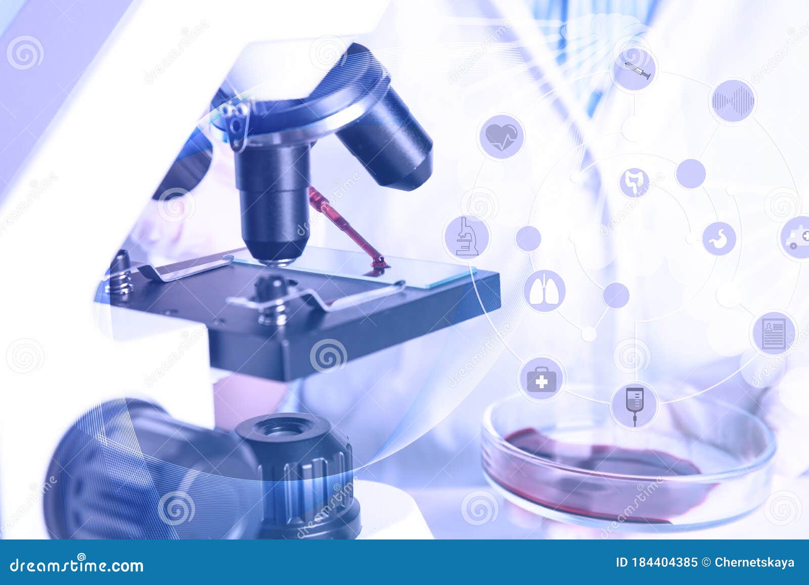 Medical Technology. Scientist Working in Laboratory, Closeup Stock ...