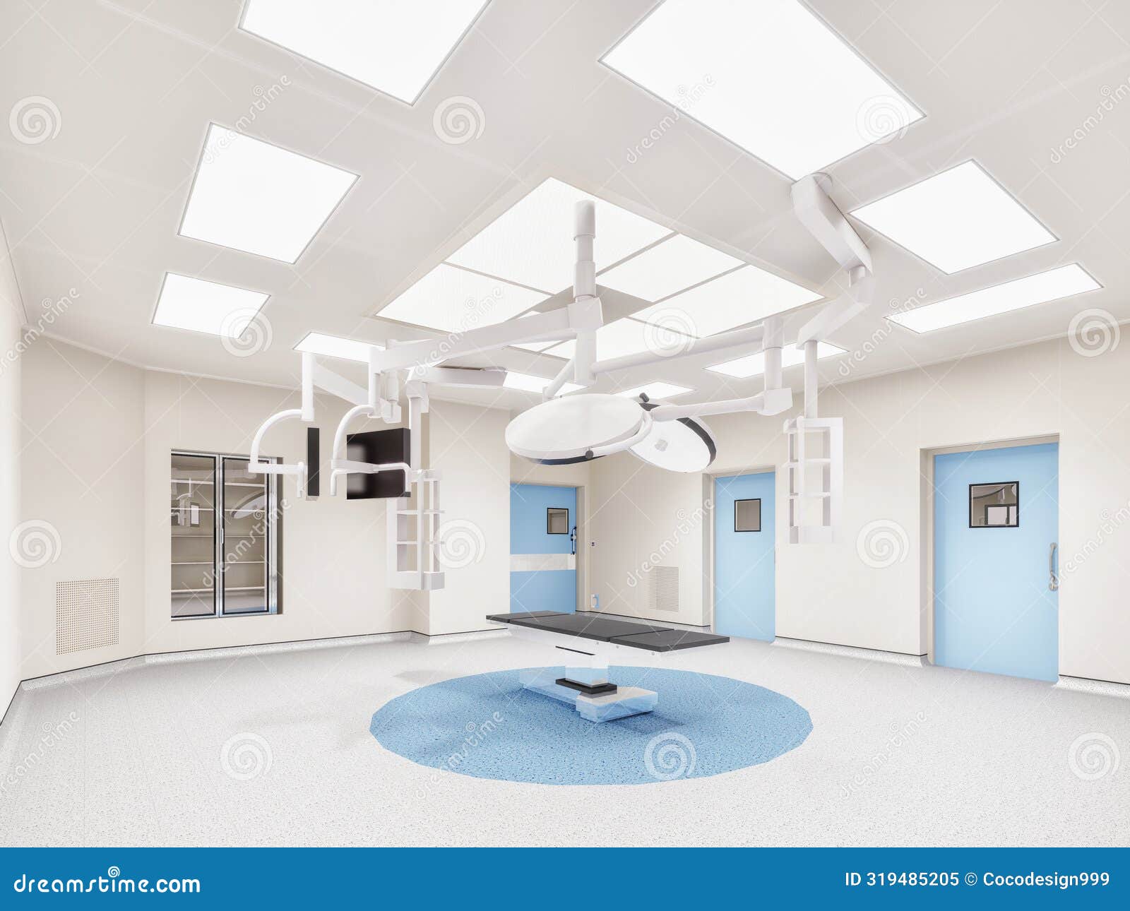 Medical Technology Interior for Operating Room Stock Illustration ...
