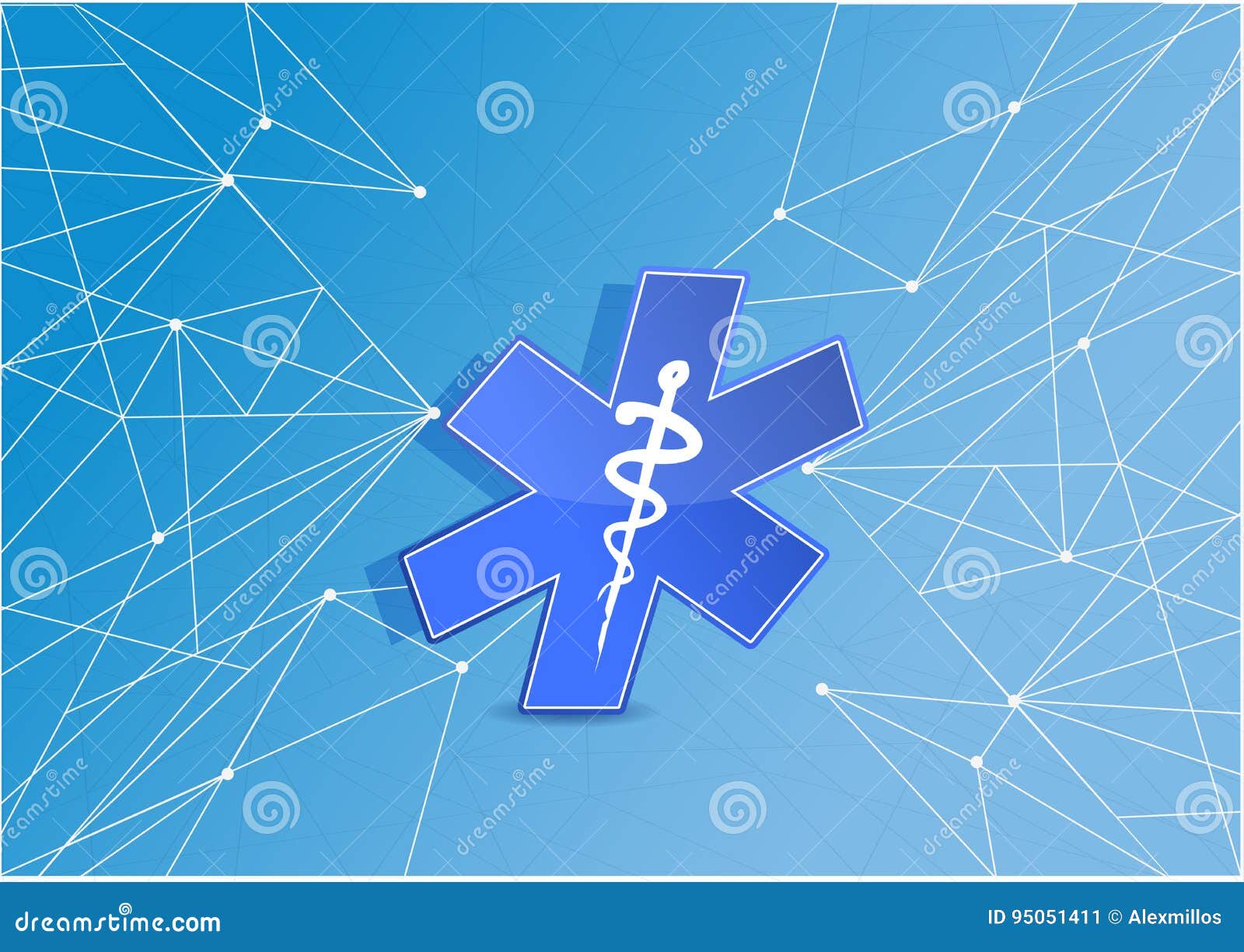 Medical Technology Network Diagram Link. Stock Illustration ...