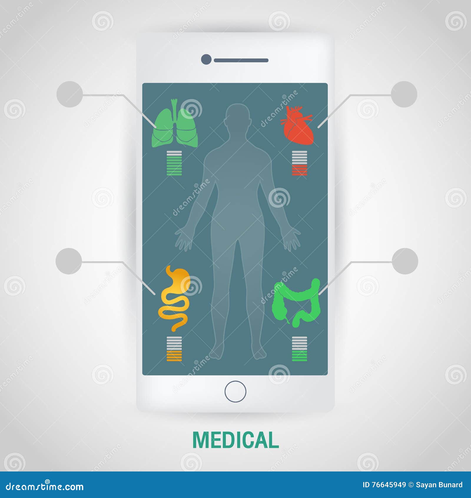 Medical technology stock vector. Illustration of patient - 76645949