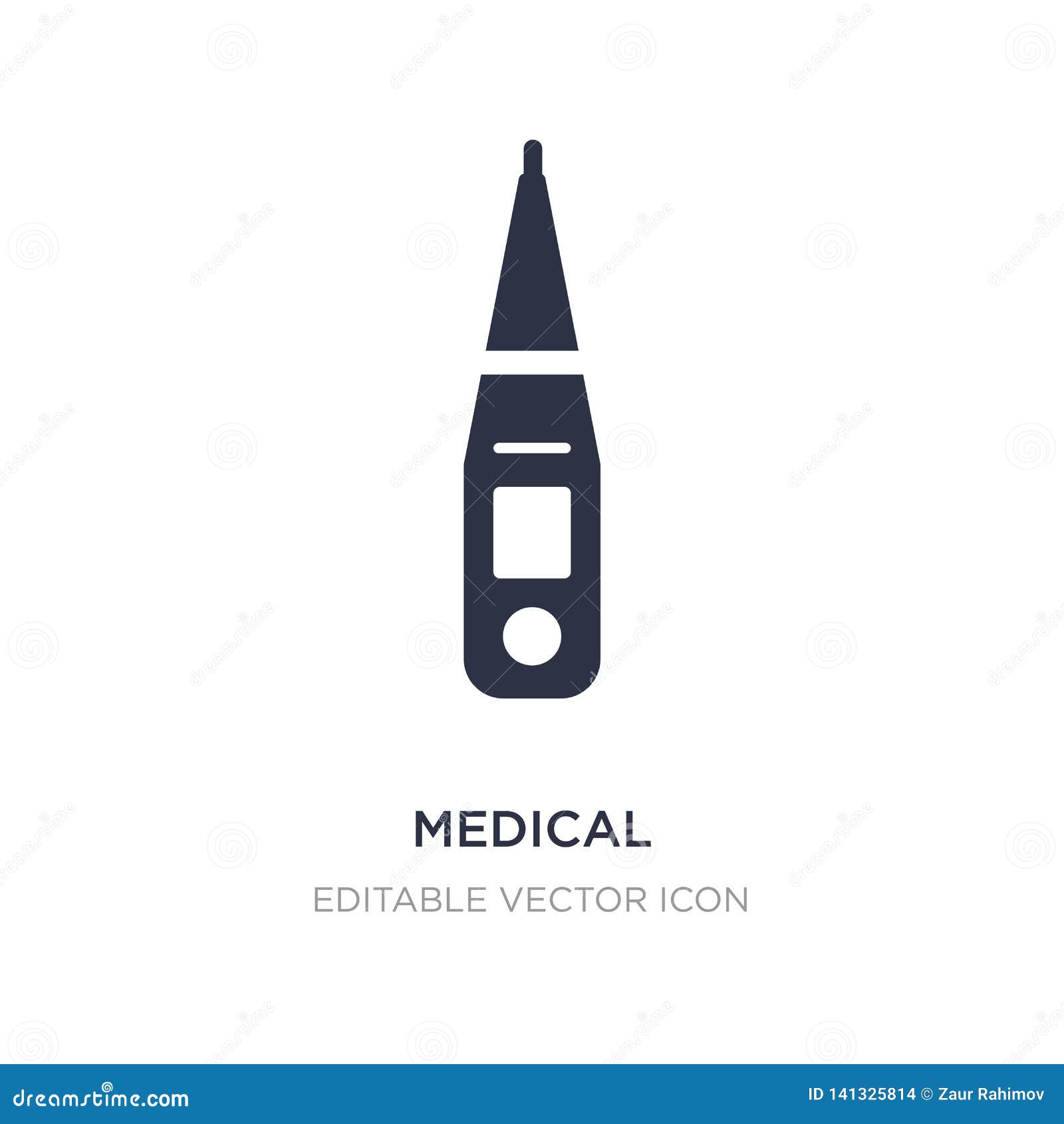 Medical Temperature Control Tool Icon on White Background. Simple ...