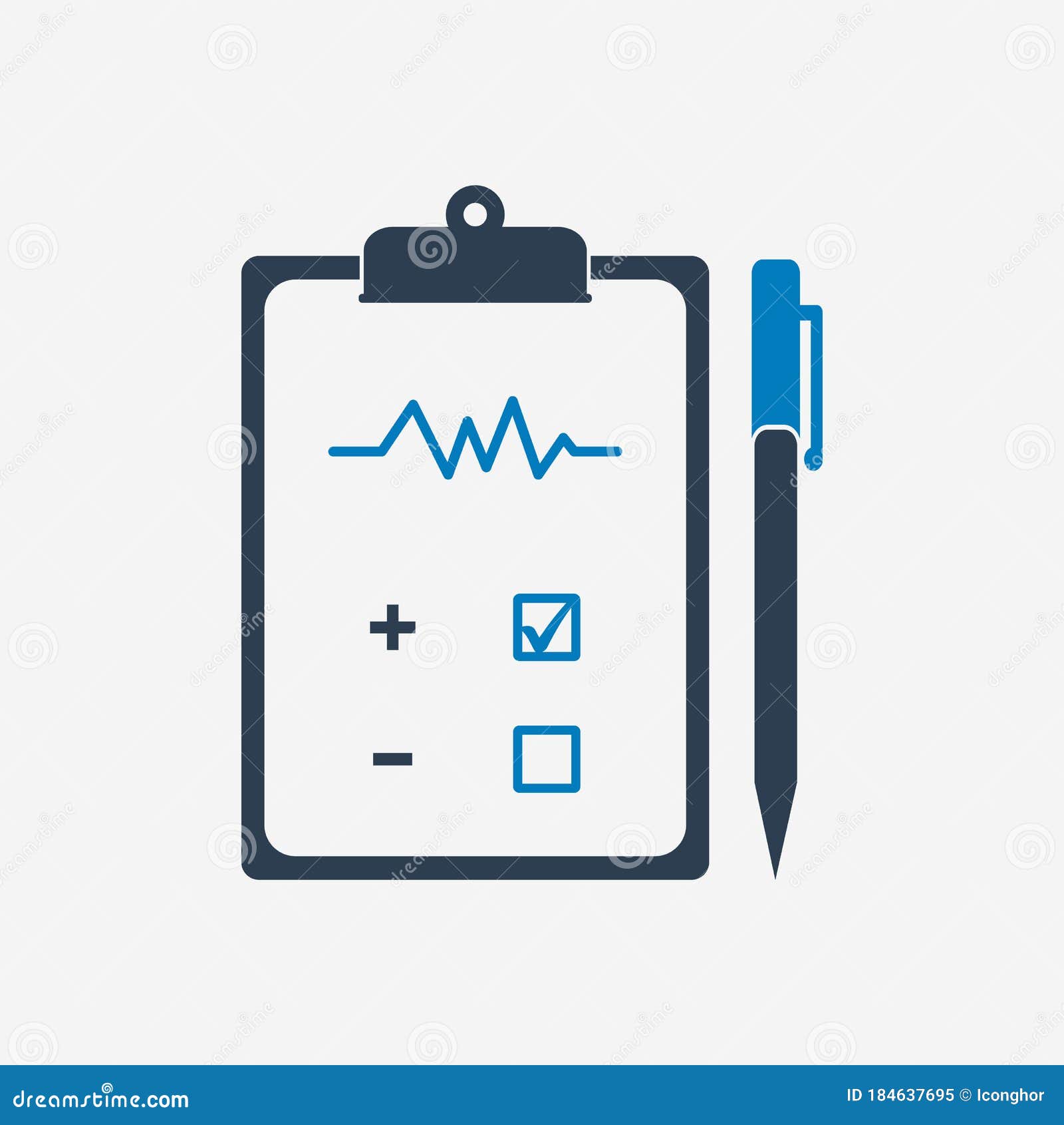 Medical Test Report icon. stock vector. Illustration of report - 184637695