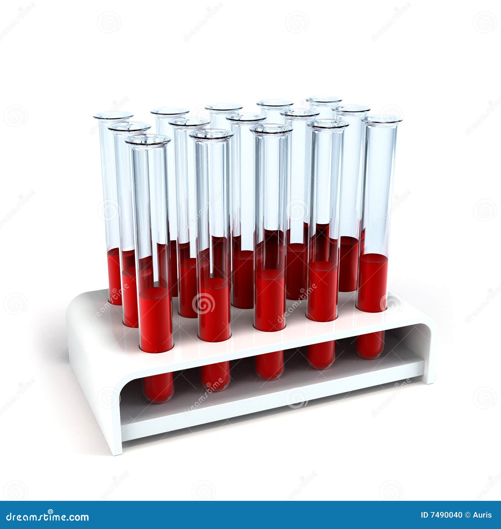 Medical Test-tube with Blood Samples Stock Illustration - Illustration ...