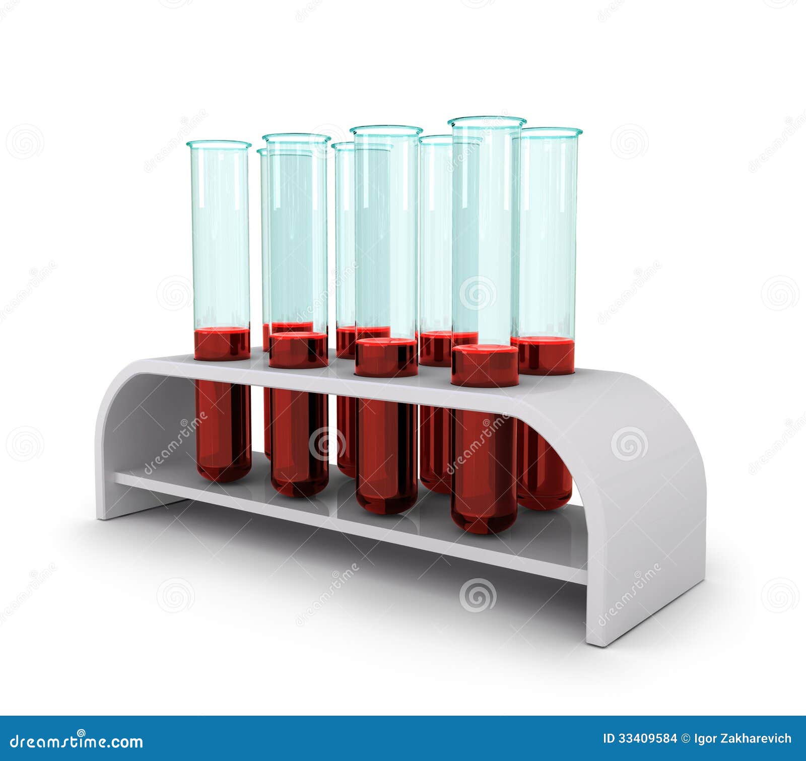 Medical Test-tube with Blood Samples Stock Illustration - Illustration ...