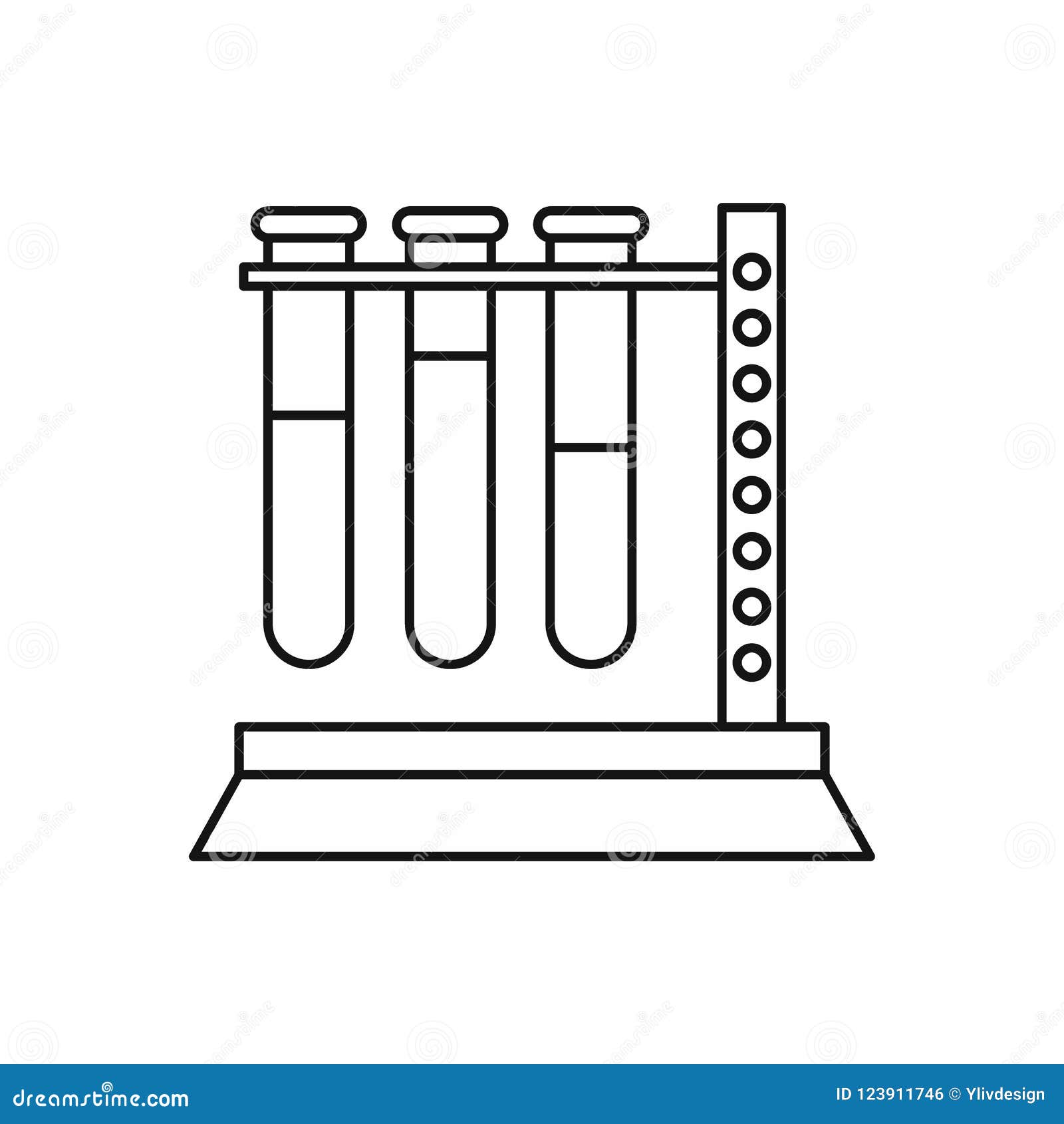 Medical Test Tubes in Holder Icon, Outline Style Stock Illustration ... Medical Test Tubes in Holder Icon, Outline Style Stock Illustration ...