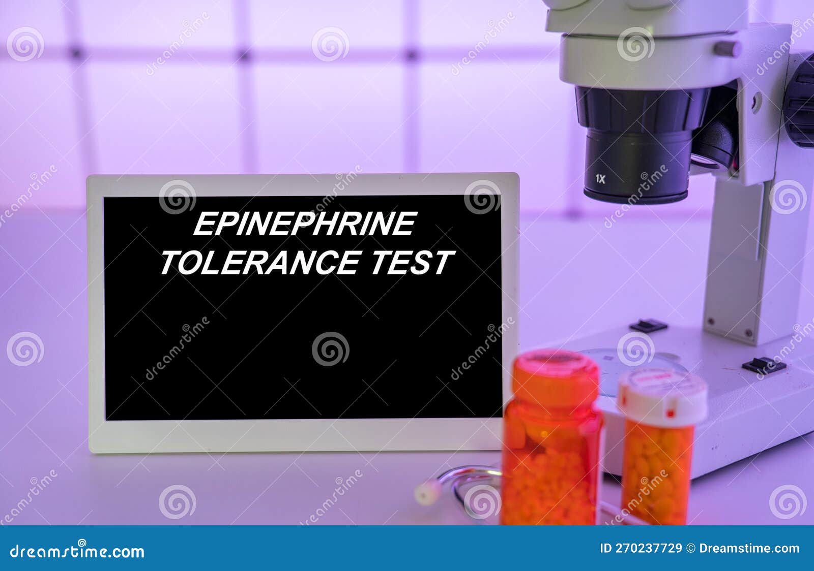 Medical Tests and Diagnostic Procedures Concept. Text on Display in Lab ...