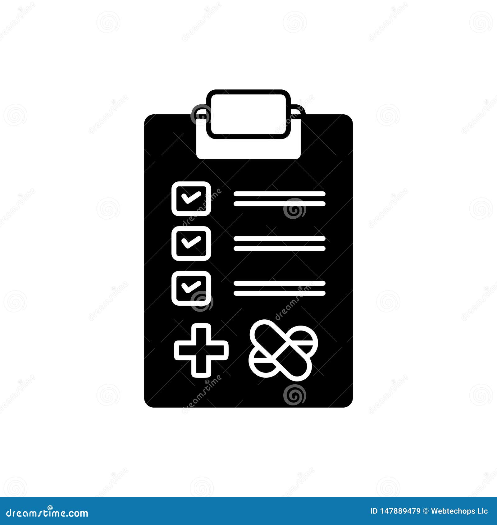 Black Solid Icon for Medical Tests, Investigation and Research Stock ...
