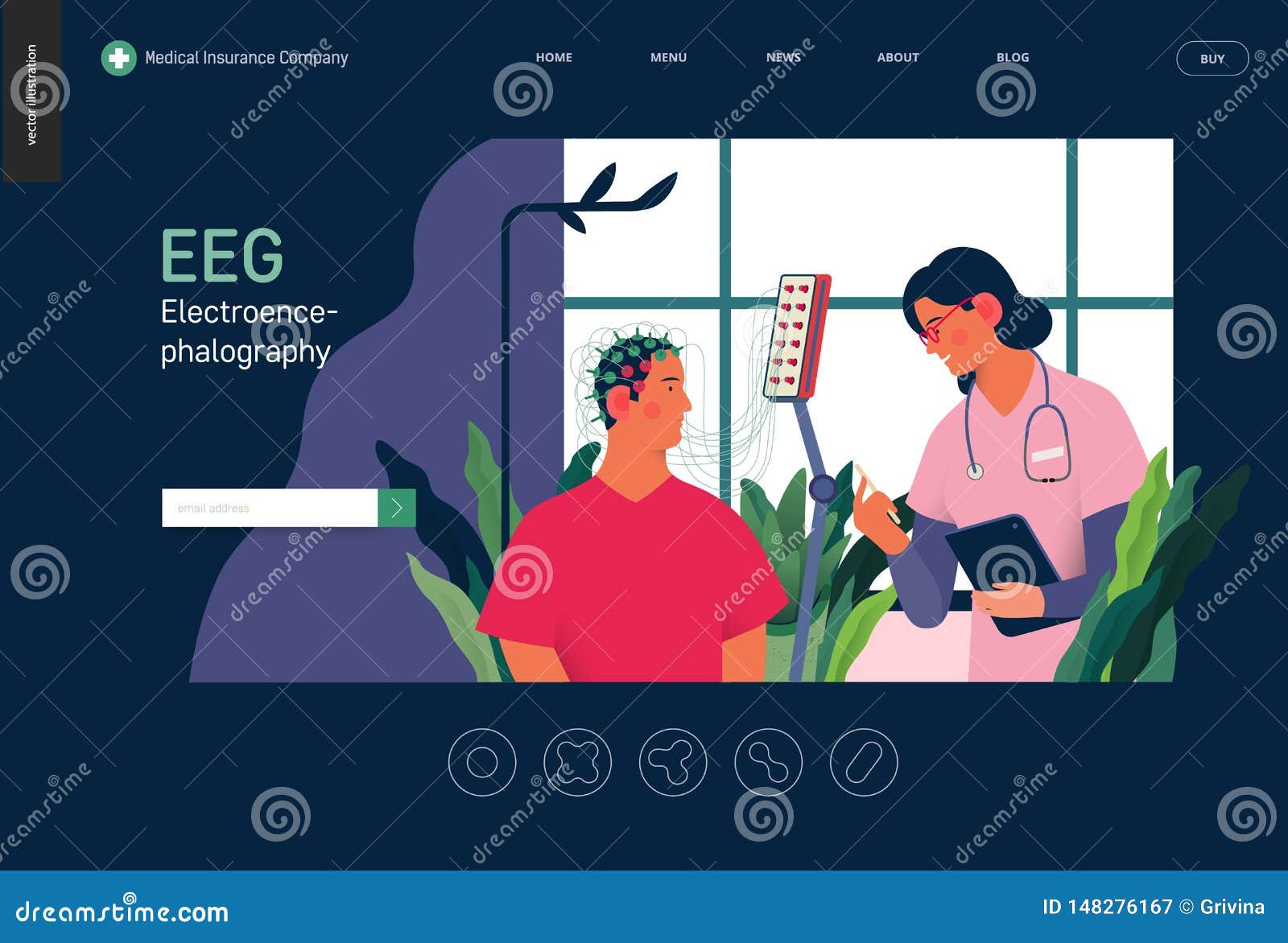 Medical Tests Illustration - EEG Stock Vector - Illustration of ...