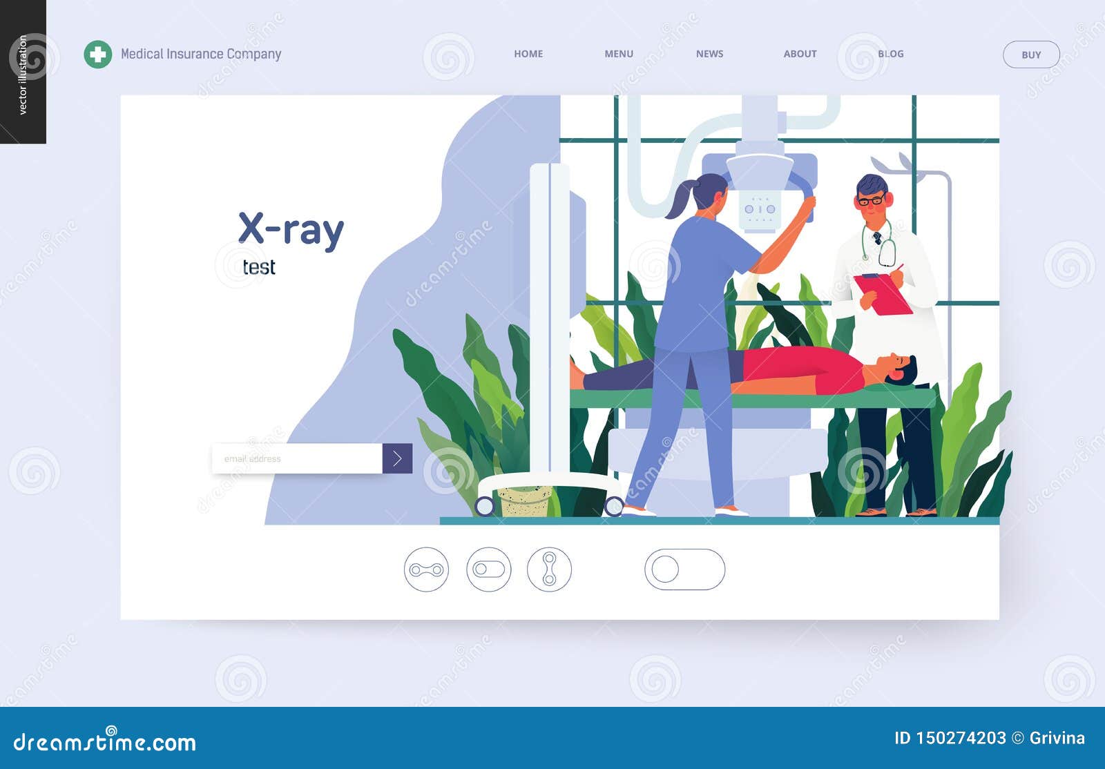 Medical Tests Template - X-ray Test Stock Vector - Illustration of ...