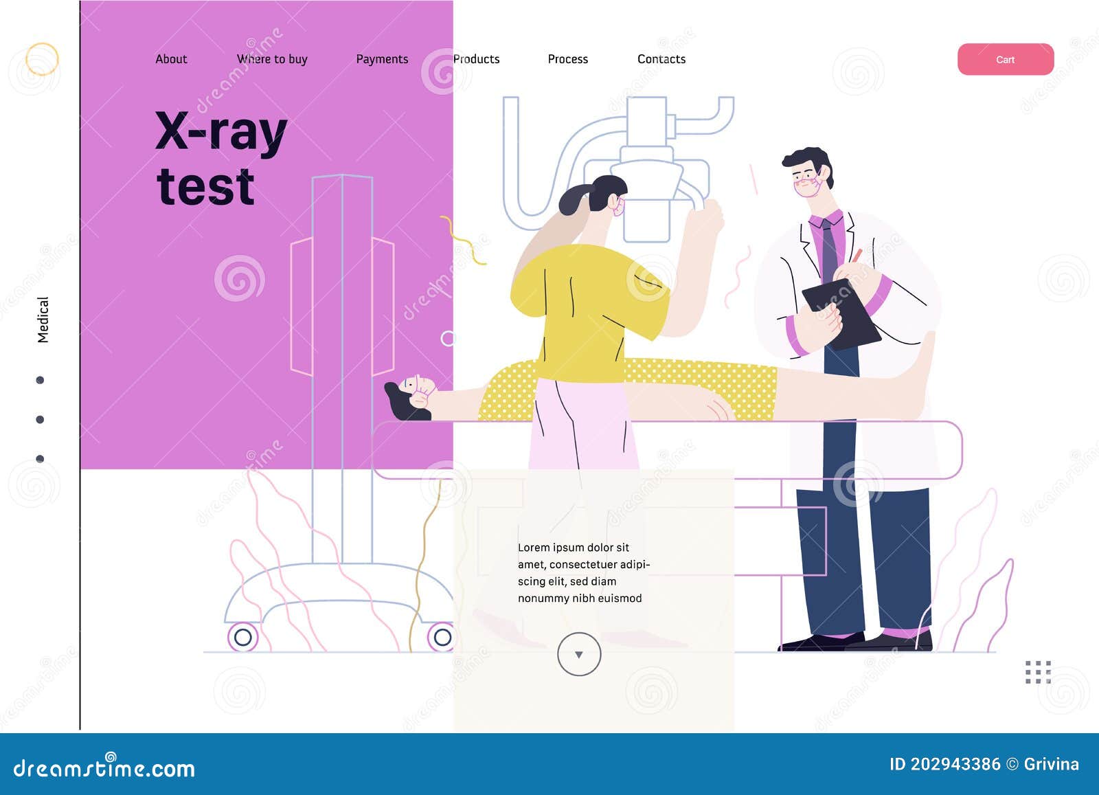 Medical Tests Template - X-ray Test Stock Vector - Illustration of ...