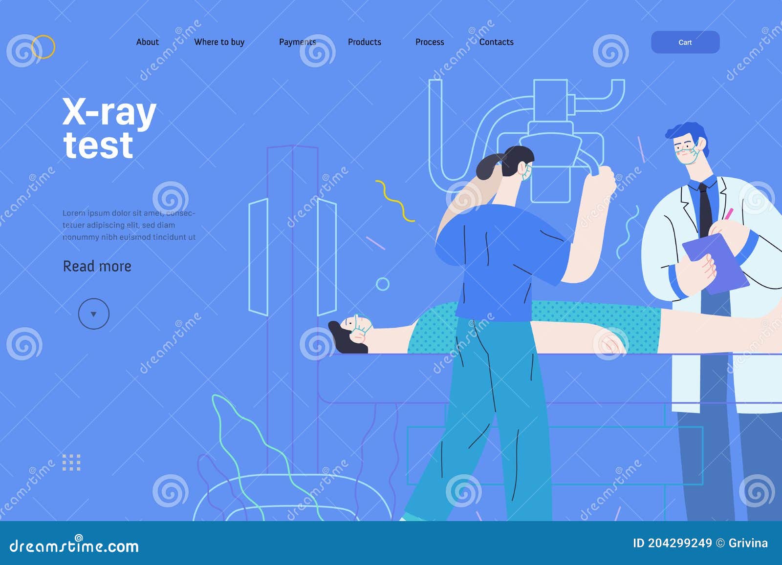 Medical Tests Template - X-ray Test Stock Vector - Illustration of ...