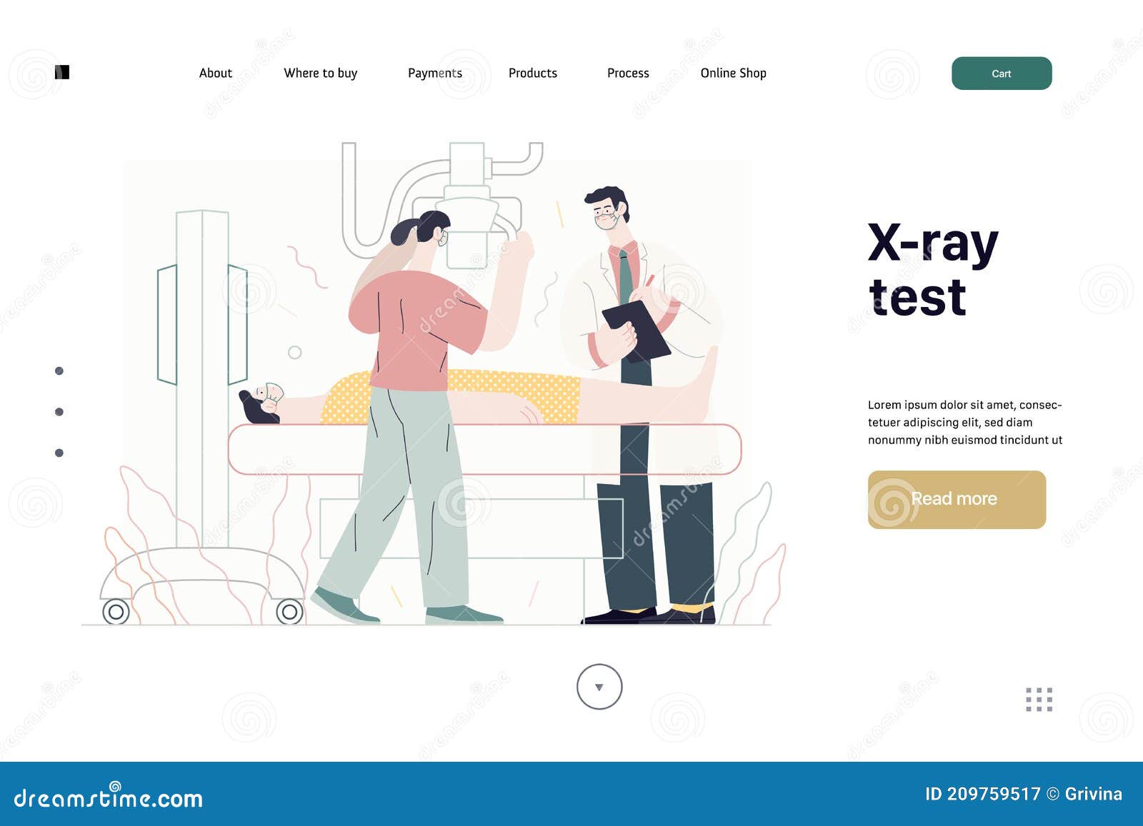 Medical Tests Template - X-ray Test Stock Vector - Illustration of ...