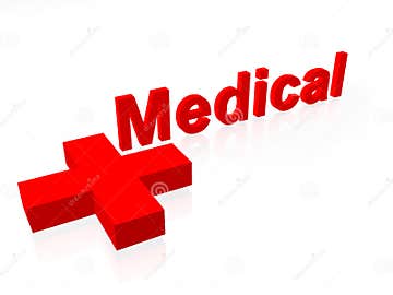 Medical Text with Red Cross Editorial Photography - Illustration of ...