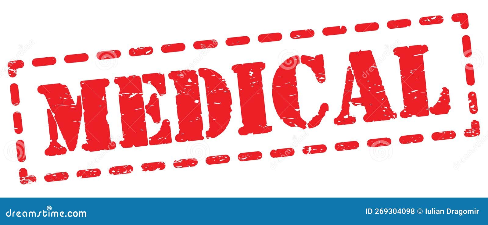 MEDICAL Text Written on Red Stamp Sign Stock Illustration ...