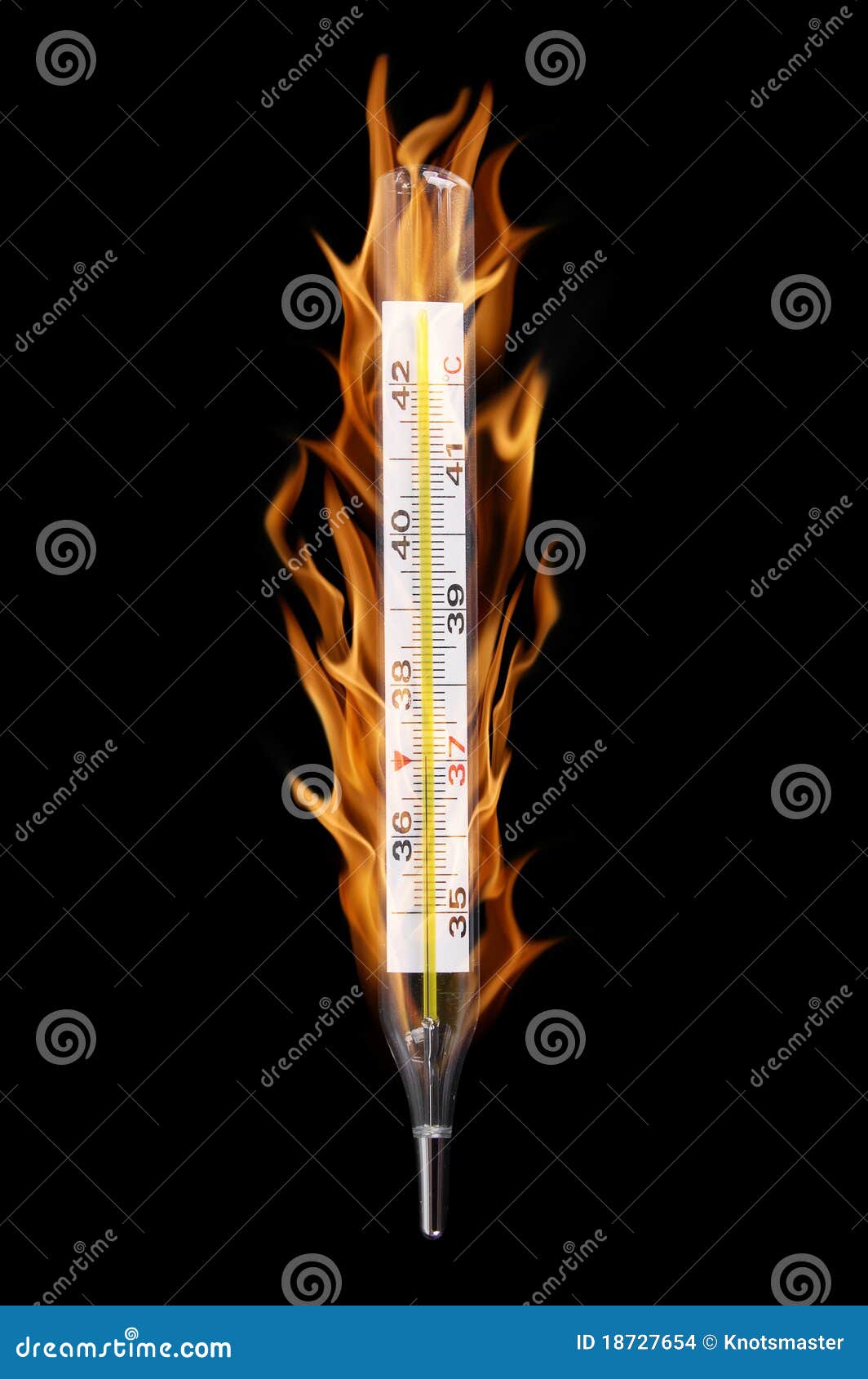 Medical thermometer stock photo. Image of black, heat - 18727654