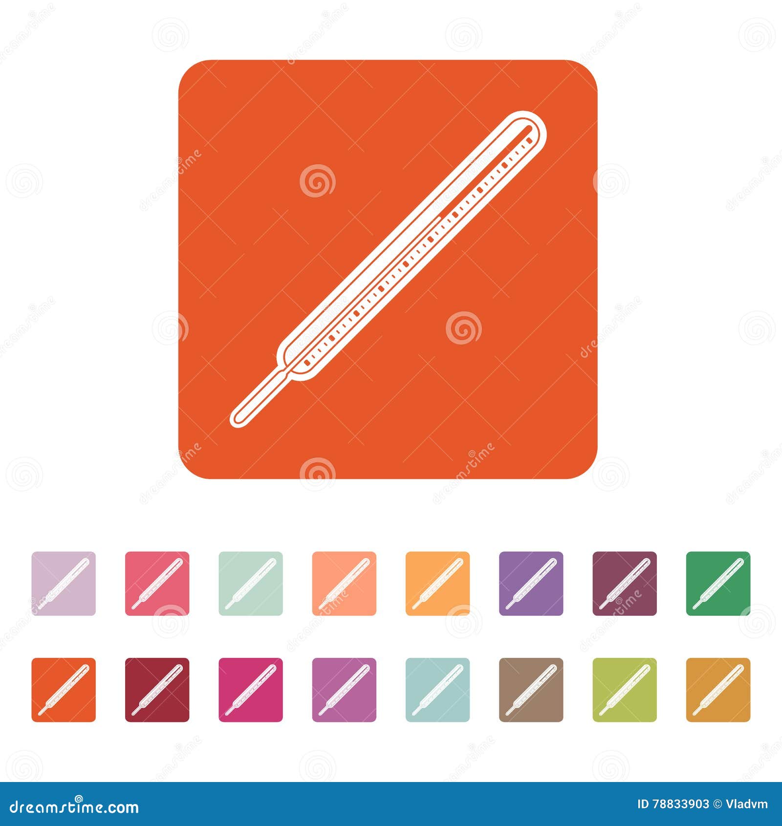 The Medical Thermometer Icon. Stock Vector - Illustration of icon ...
