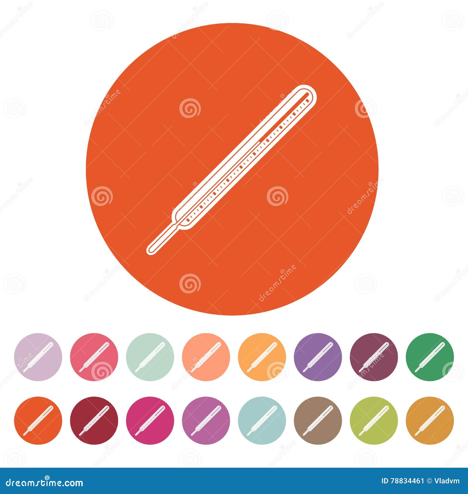 The Medical Thermometer Icon. Stock Vector - Illustration of medical ...