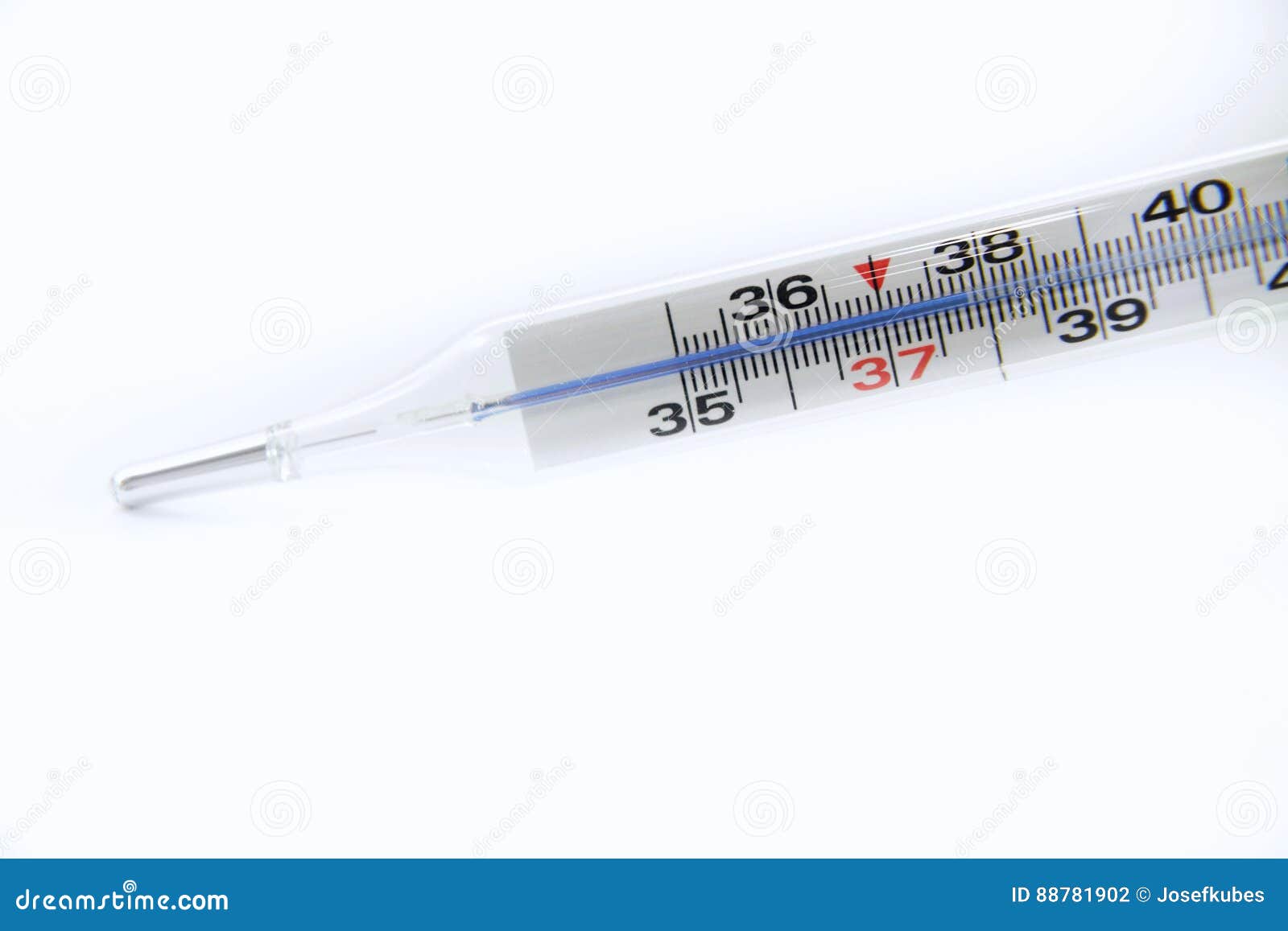 Medical Thermometer Indicating Temperature 37.8 Celsius Degrees ...