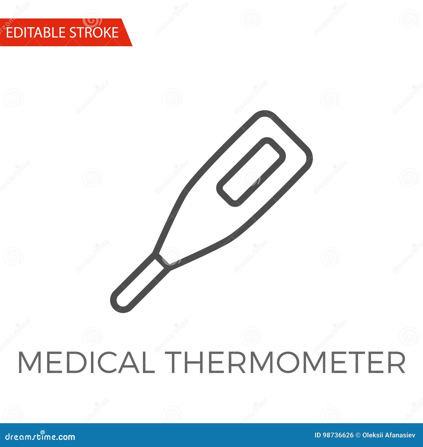 Medical Thermometer Vector Icon Stock Vector - Illustration of ...