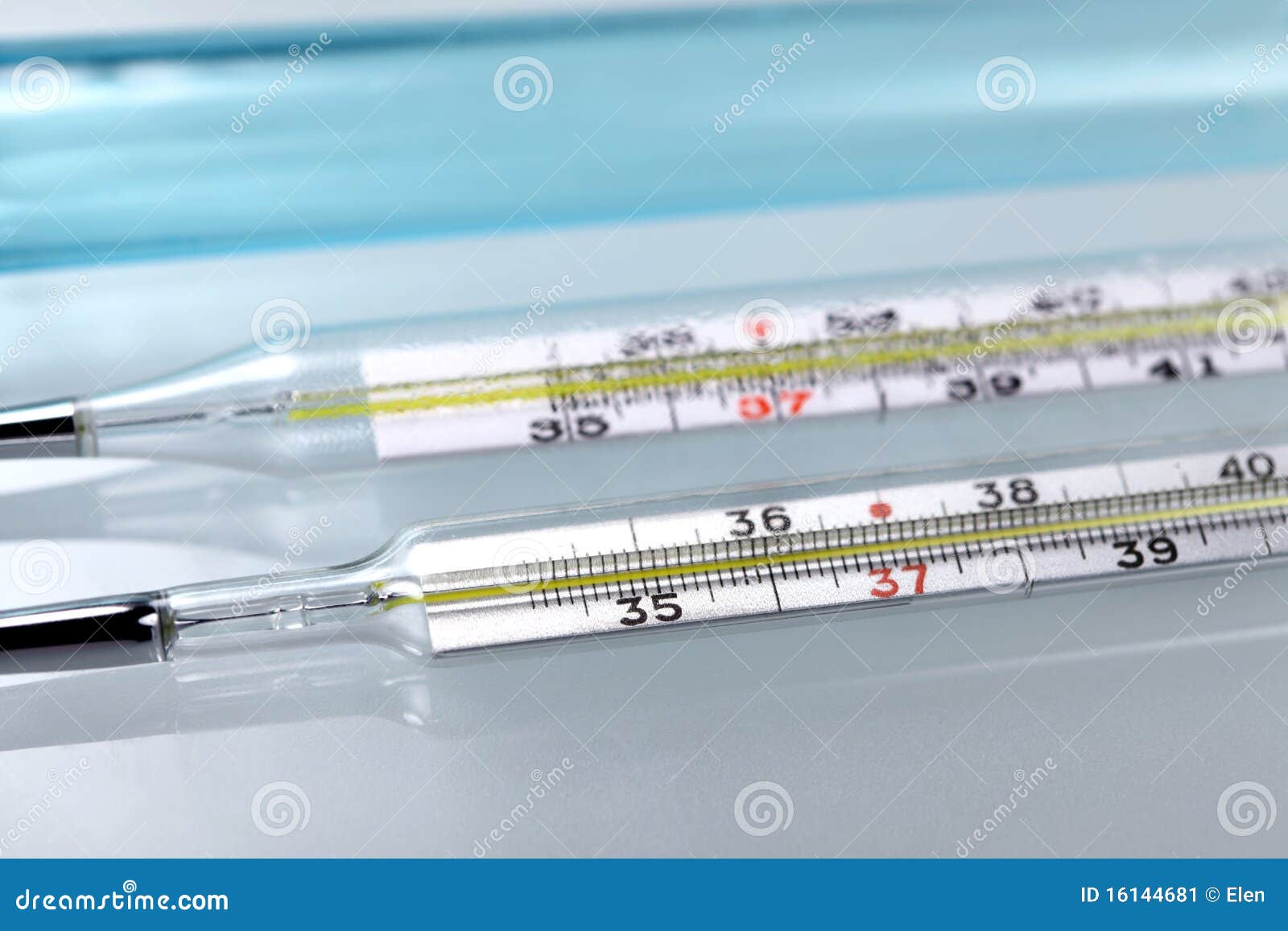 Medical thermometers stock image. Image of pills, medicine - 16144681