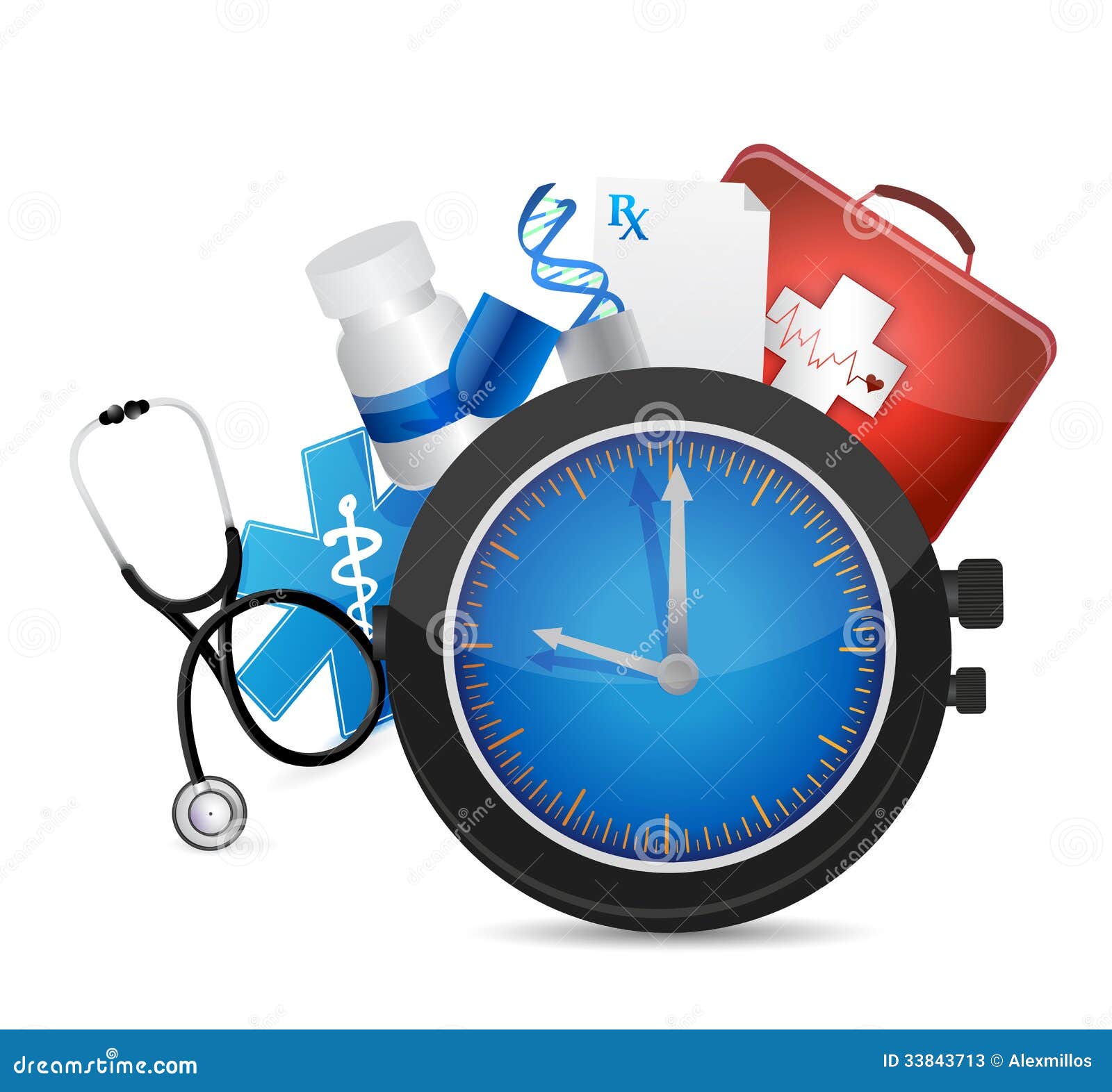 Medical Time Concept Illustration Design Stock Illustration ...