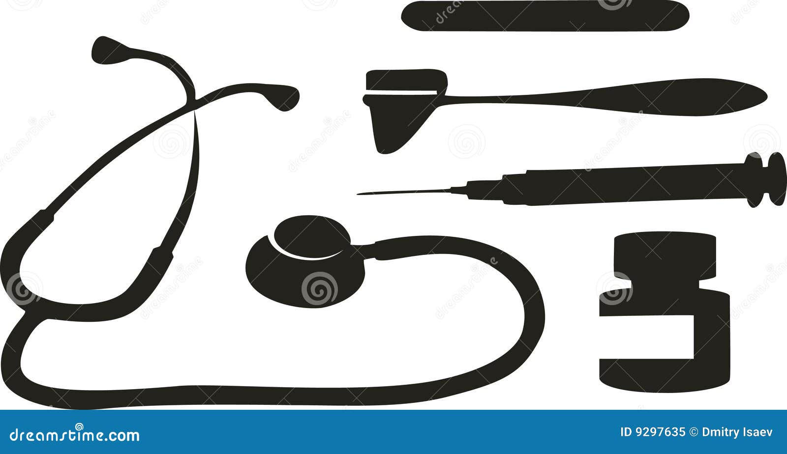 Medical tool stock vector. Illustration of black, equipment - 9297635