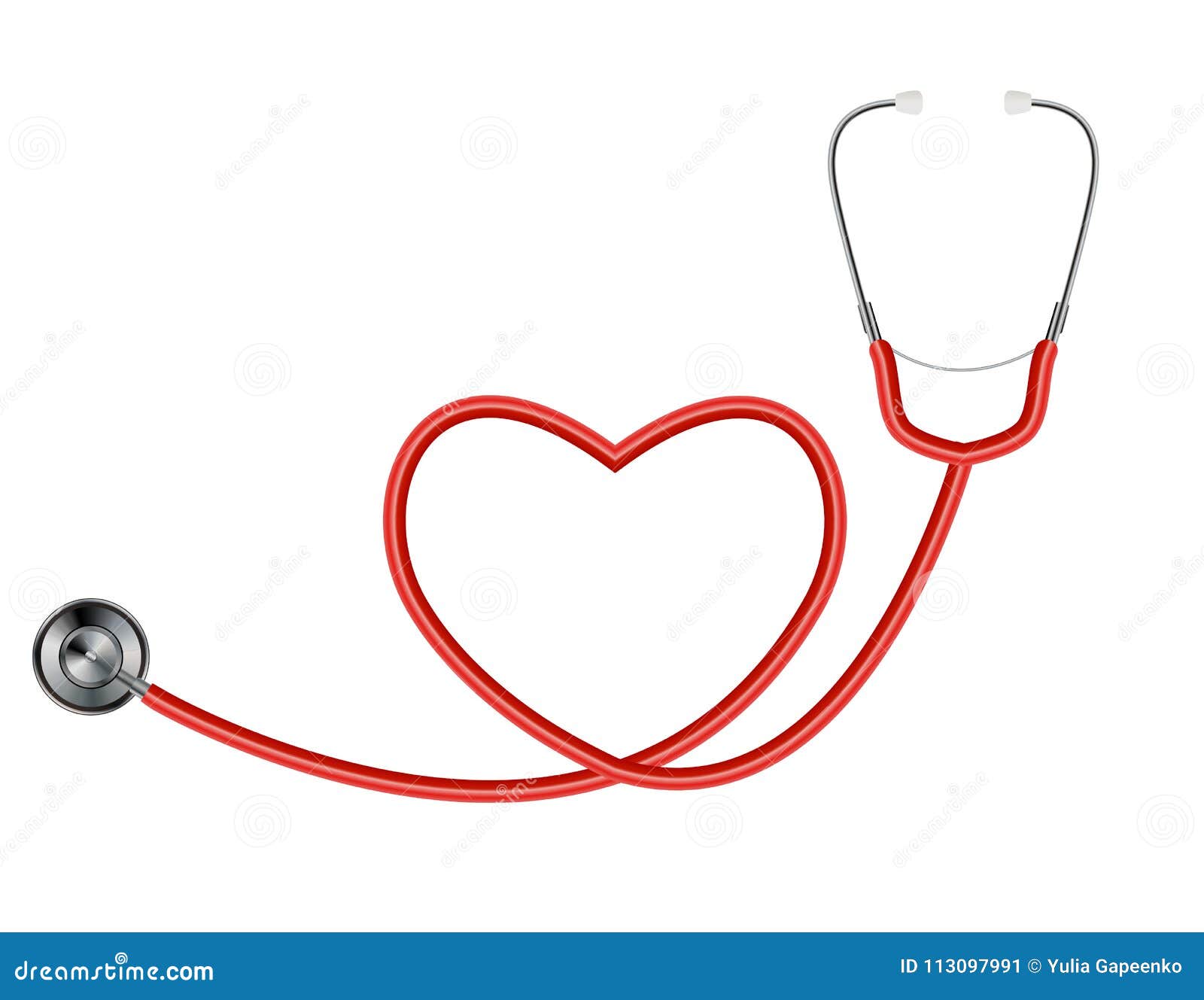 Medical Tool Stethoscope Isolated on White Background with Heart Symbol ... Medical Tool Stethoscope Isolated on White Background with Heart Symbol ...