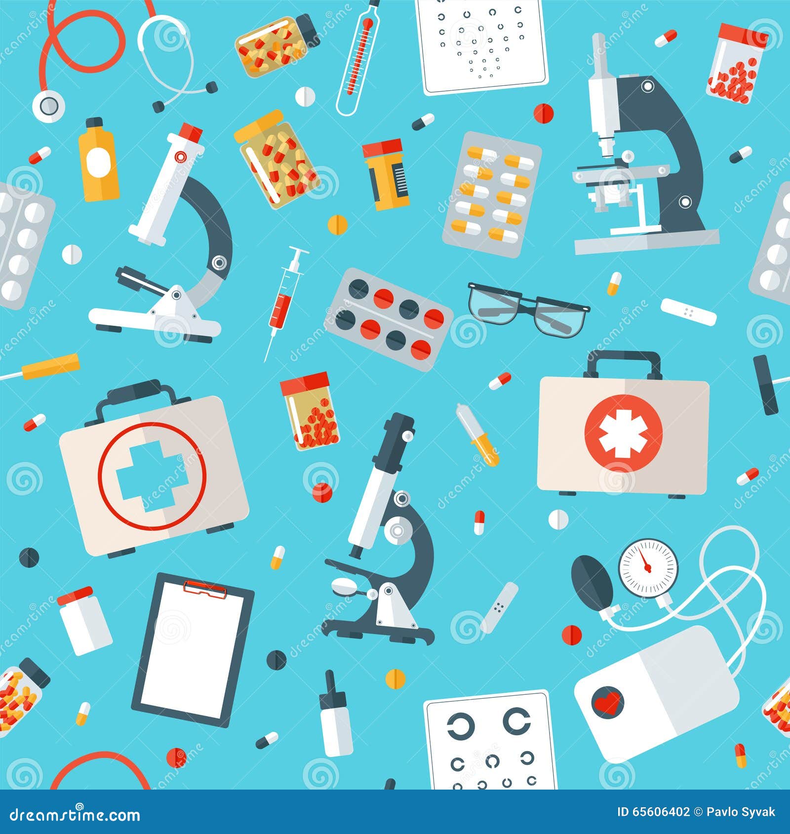 Medical Tools Seamless Pattern Stock Vector - Illustration of concept ...