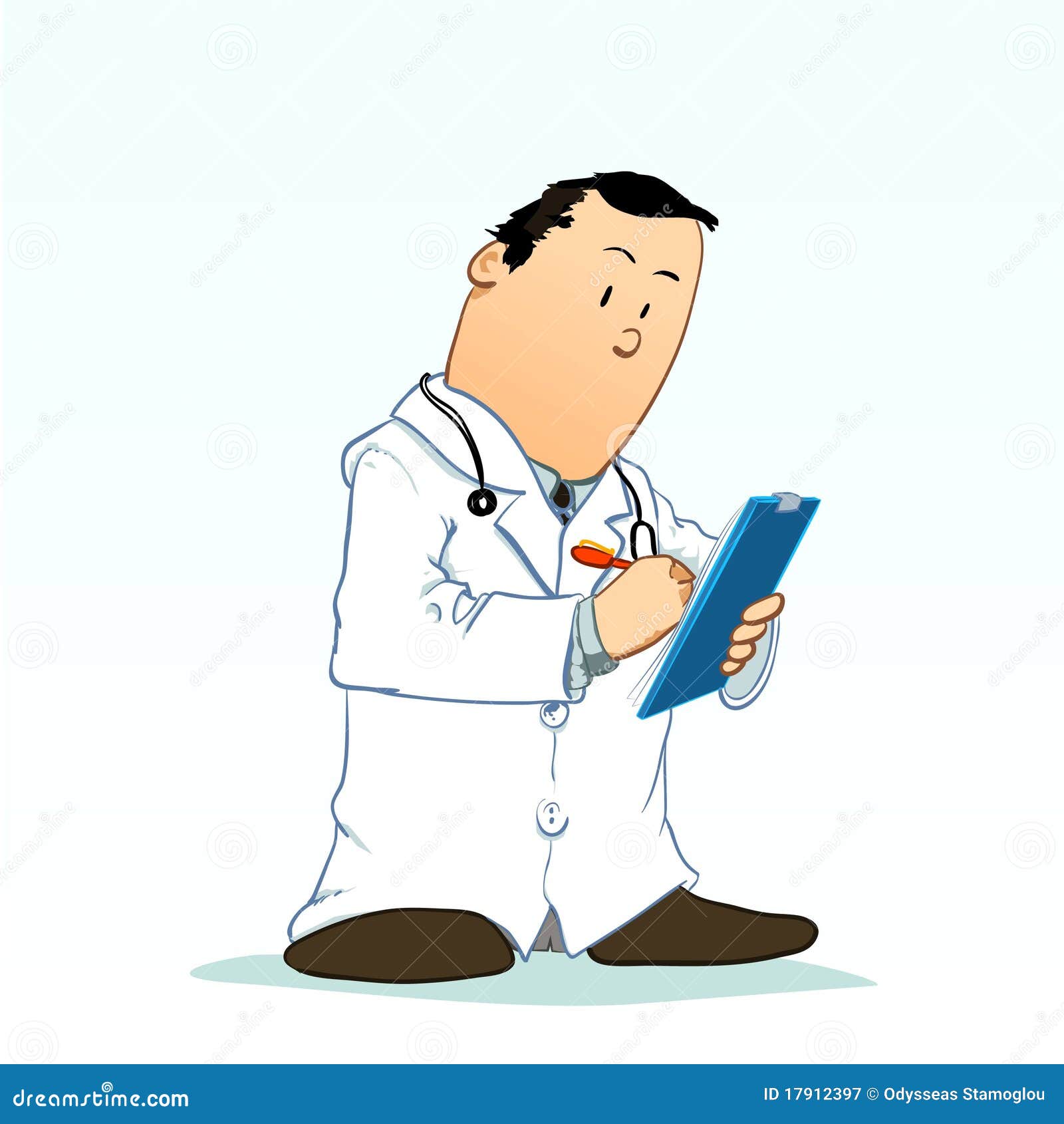 Medical Toons - Doctor Writing Stock Vector - Illustration of people ...