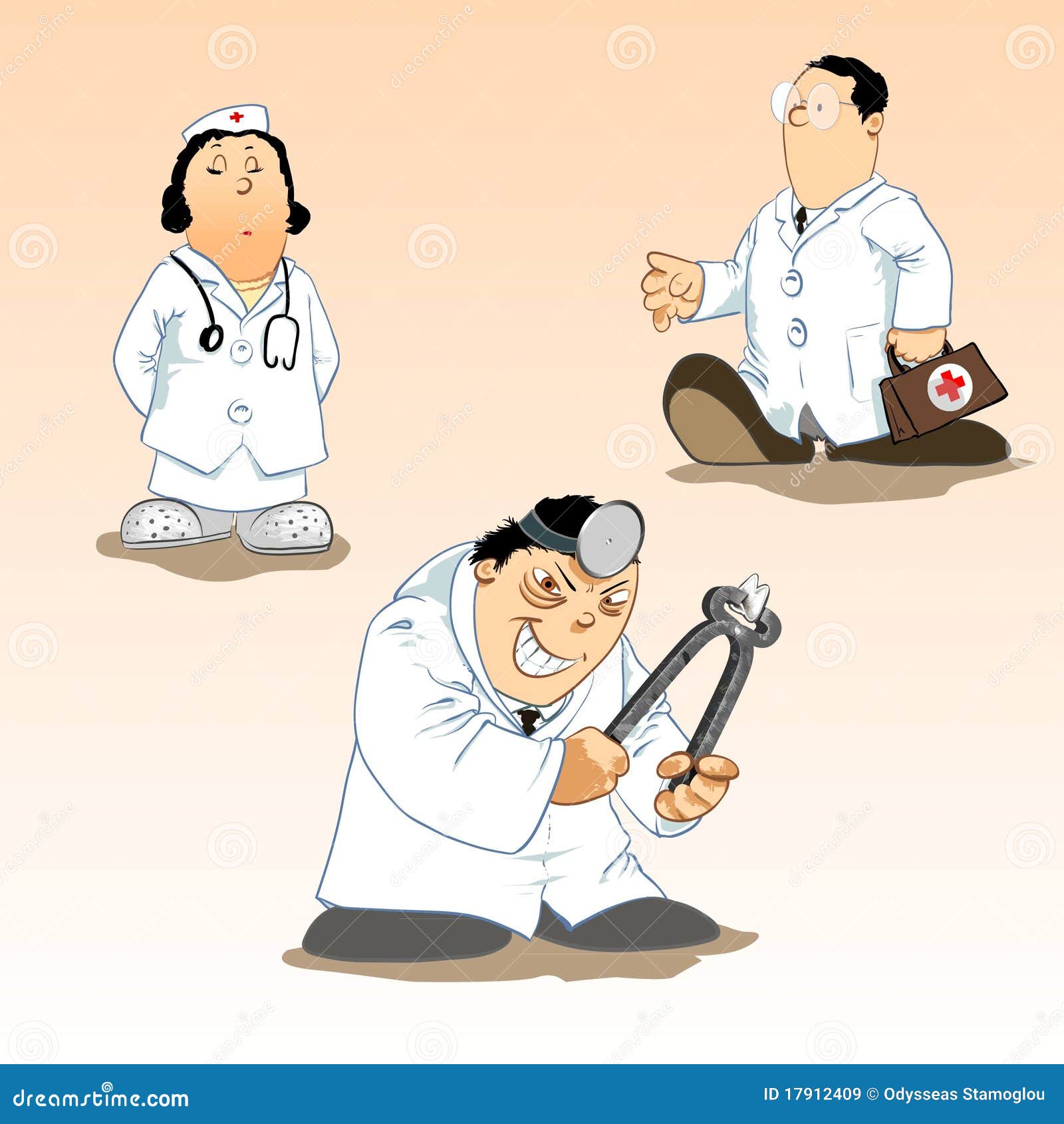Medical Toons - Nurse With Huge Syringe Vector Illustration ...
