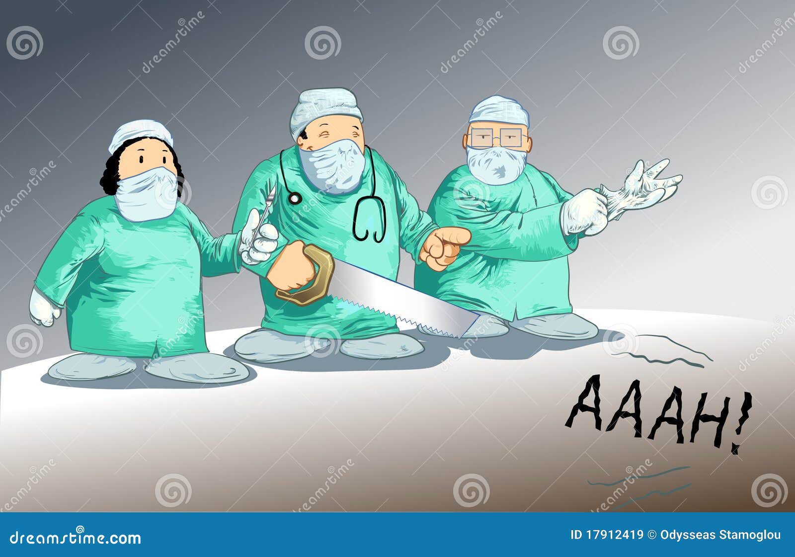 Medical Toons - Surgery Parody Stock Vector - Illustration of hospital ...