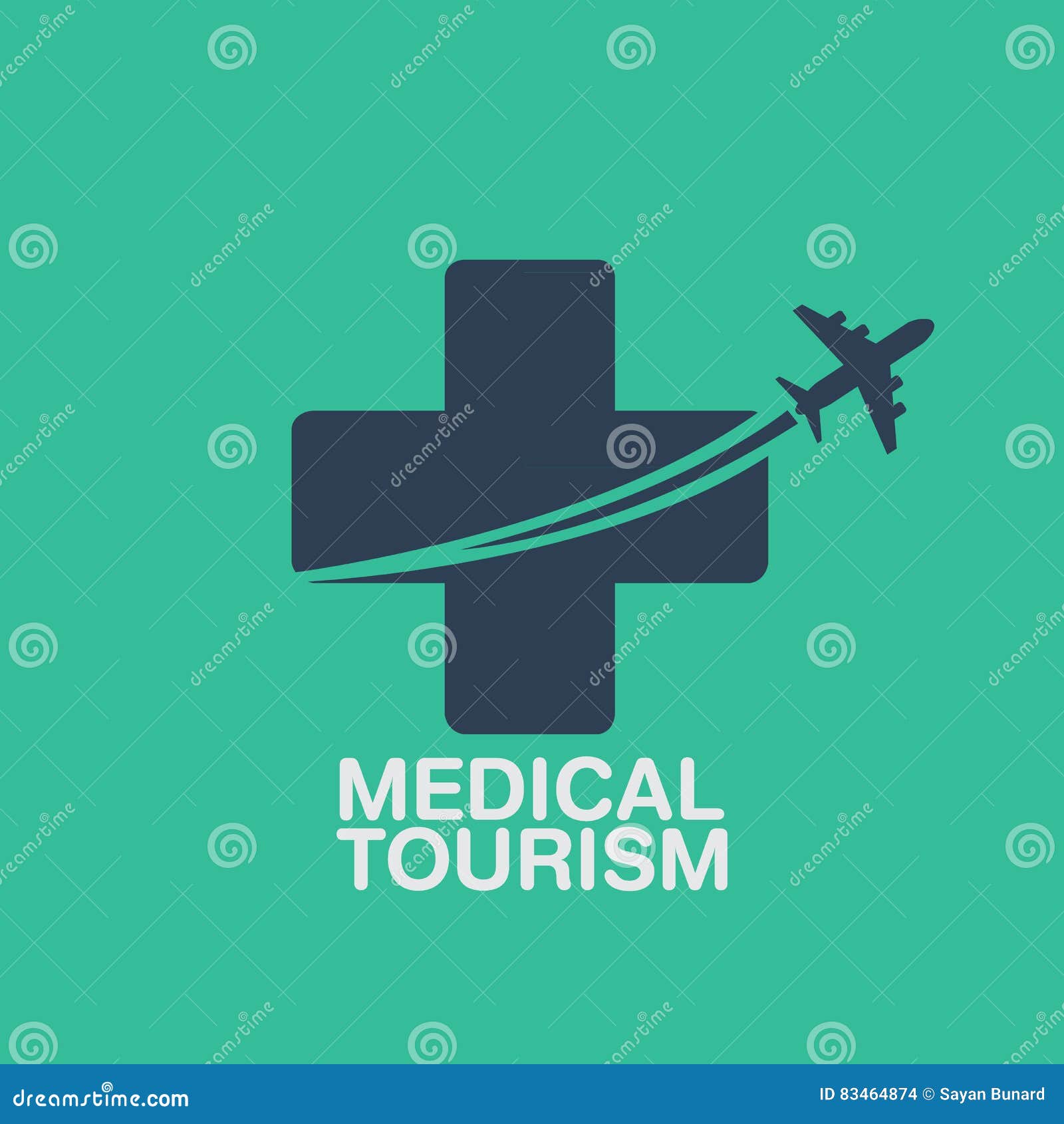 Medical Tourism Concept Symbol Background. Medical Stethoscope On Globe ...