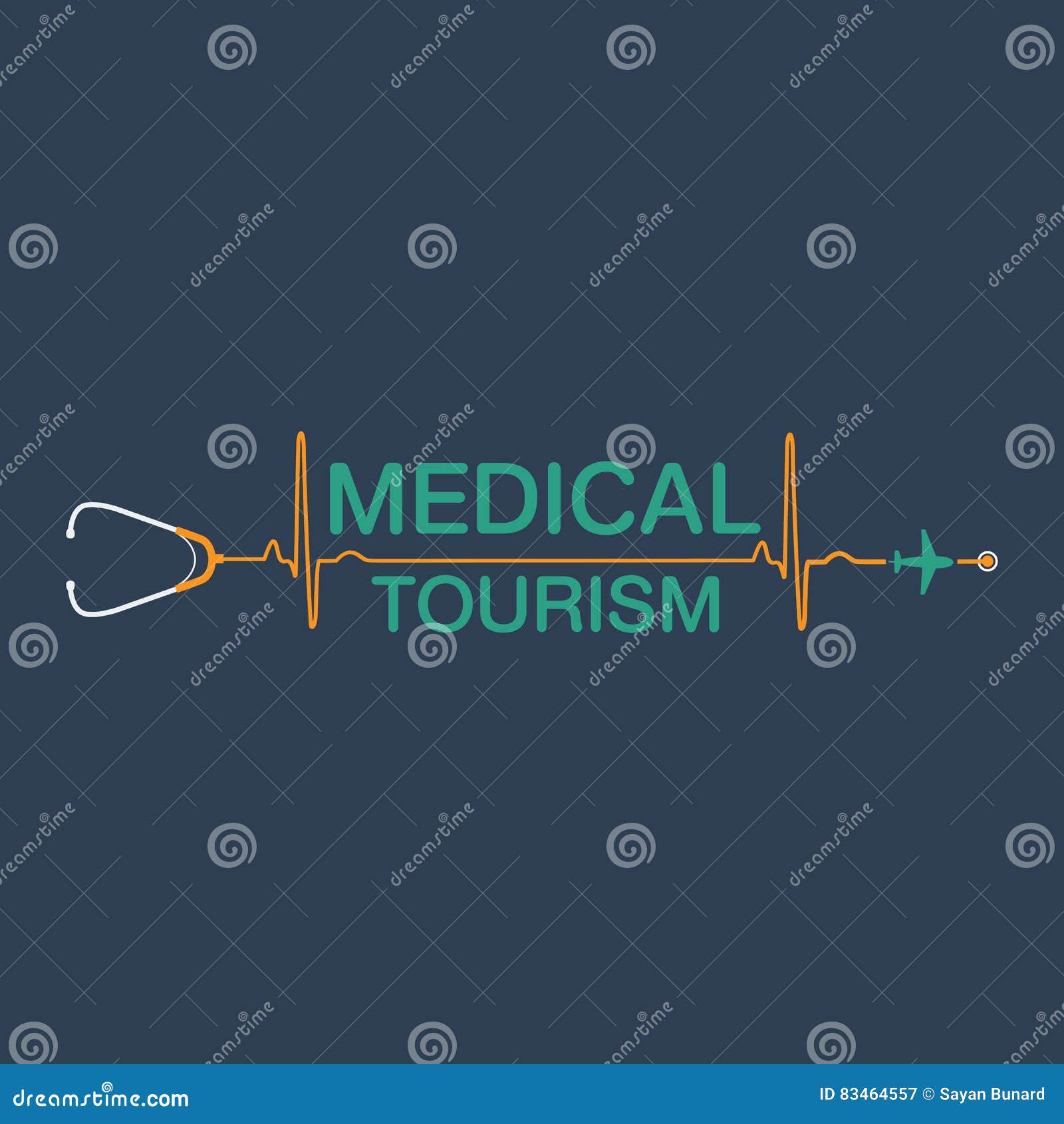 Medical Tourism Concept Symbol Background. Medical Stethoscope On Globe ...