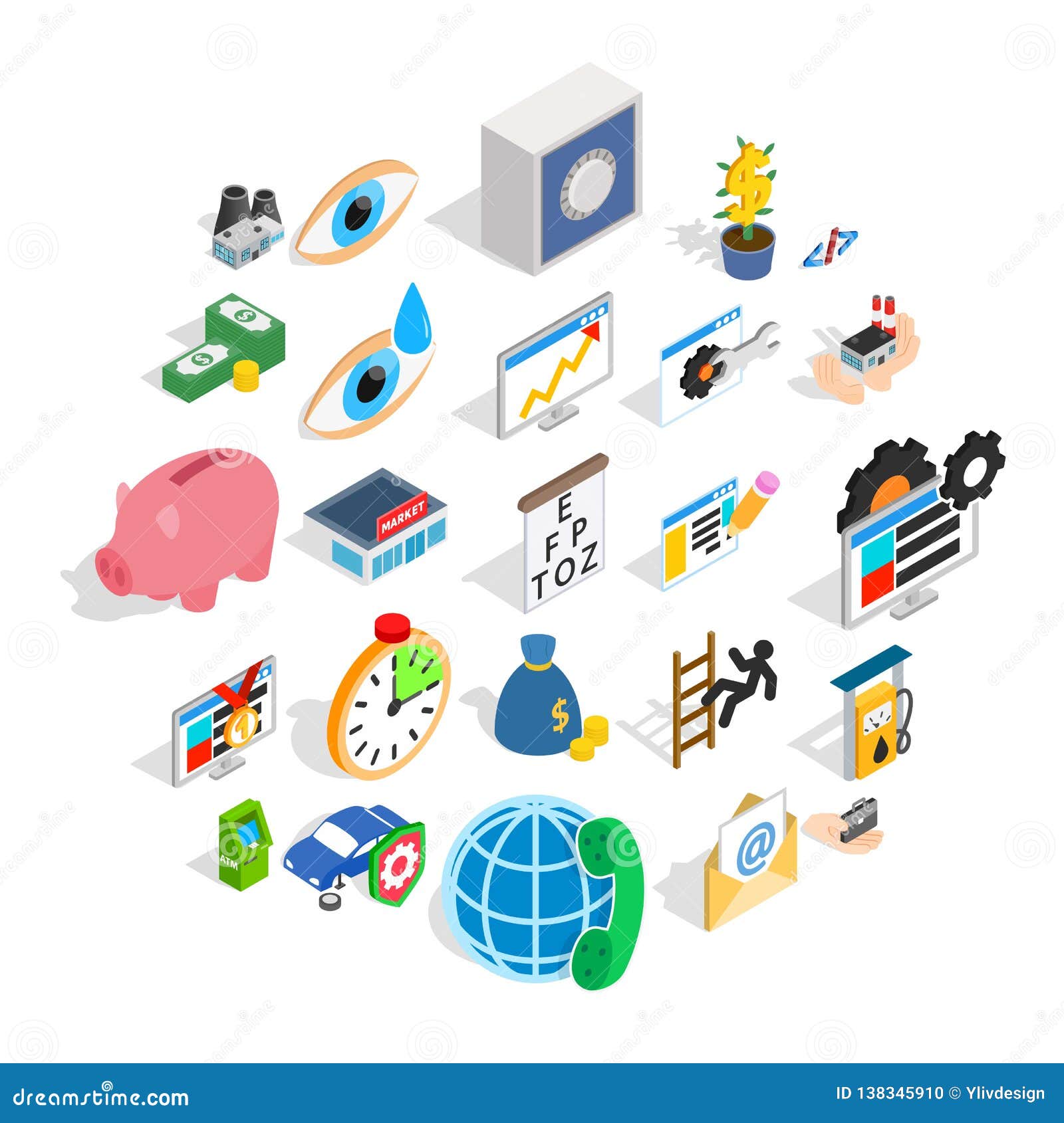 Medical Training Icons Set, Isometric Style Stock Vector - Illustration ...