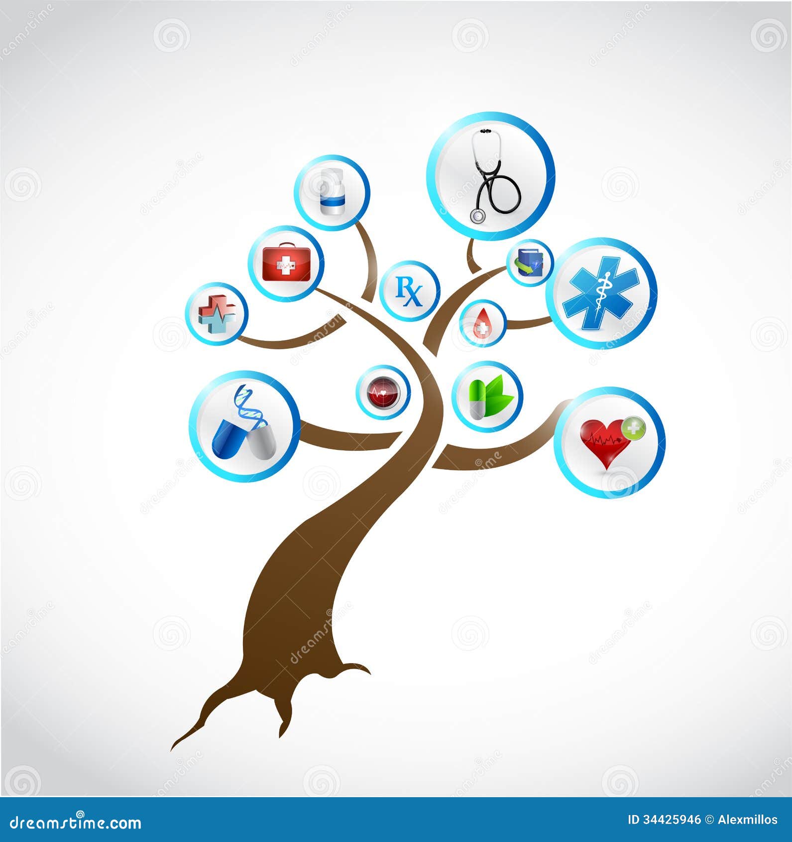Medical Tree Concept Illustration Design Stock Illustration ...