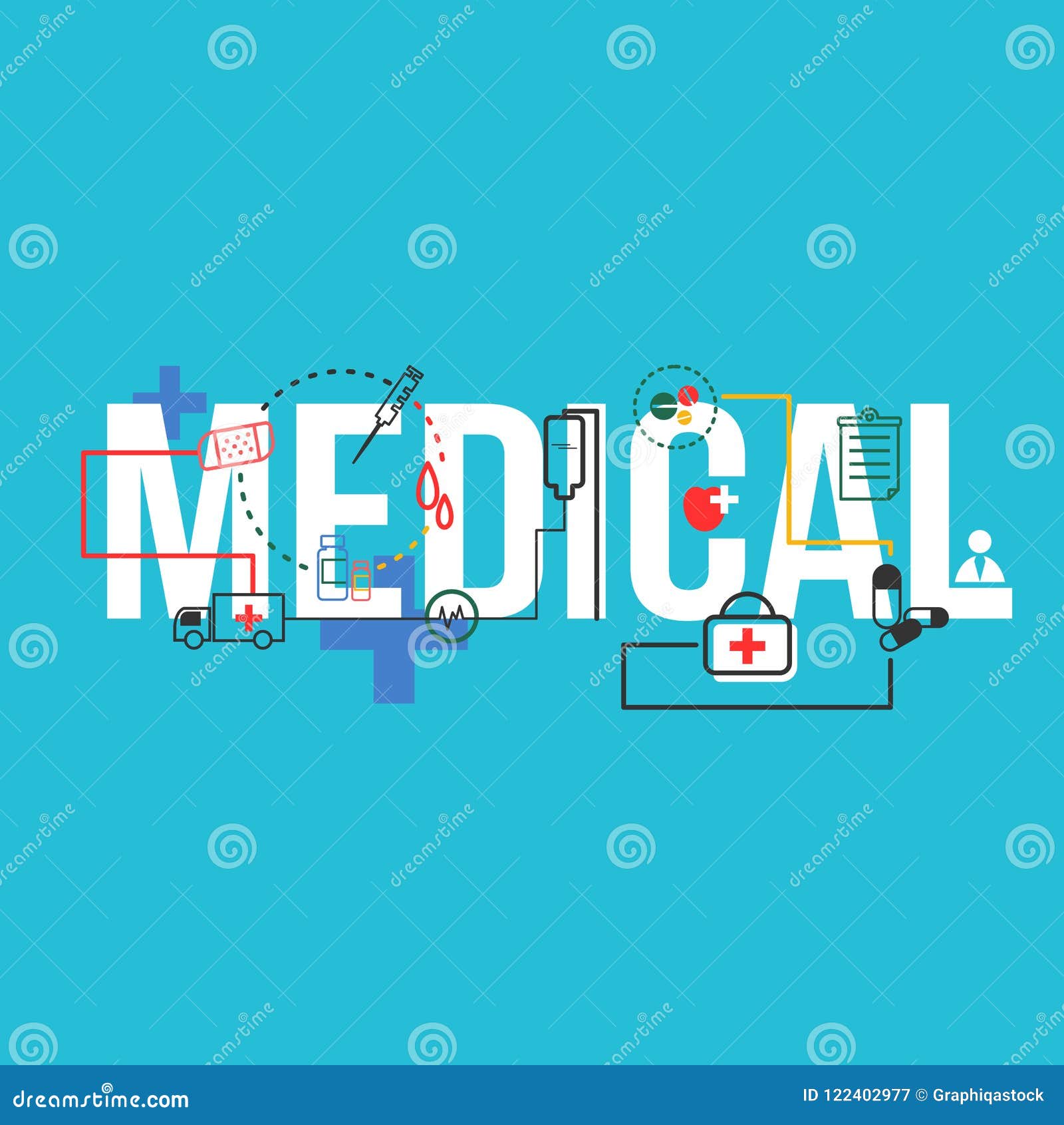 Medical Typography Design editorial photography. Illustration of design ...