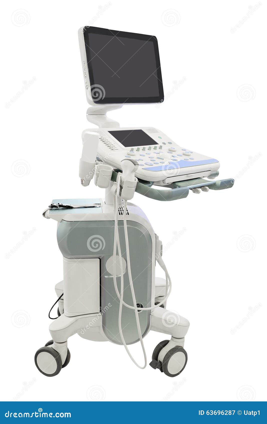 Medical Ultrasound Machine With Linear Probes In A Hospital Diagnostic ...