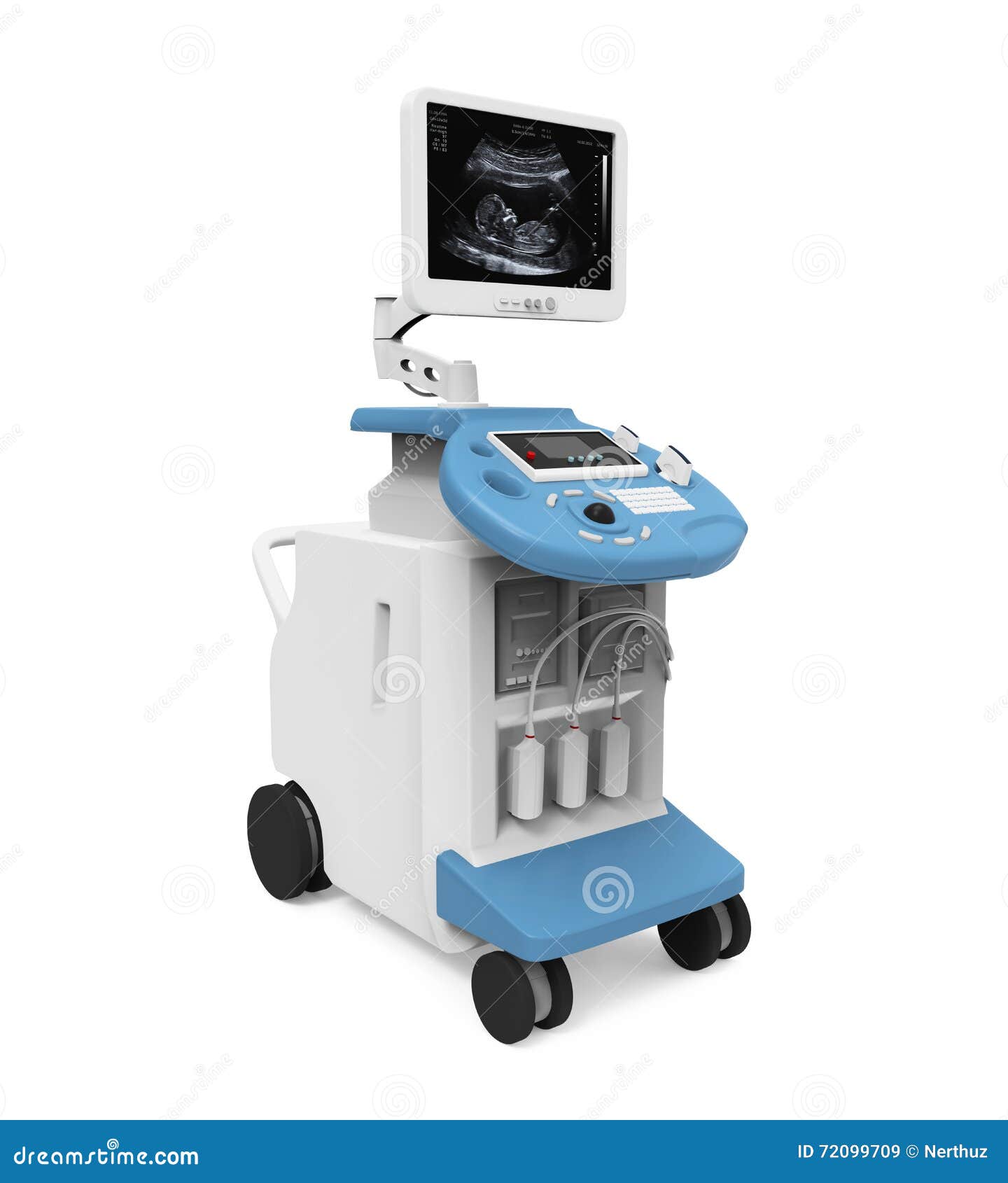 Medical Ultrasound Procedure Concept Vector Flat Healthcare