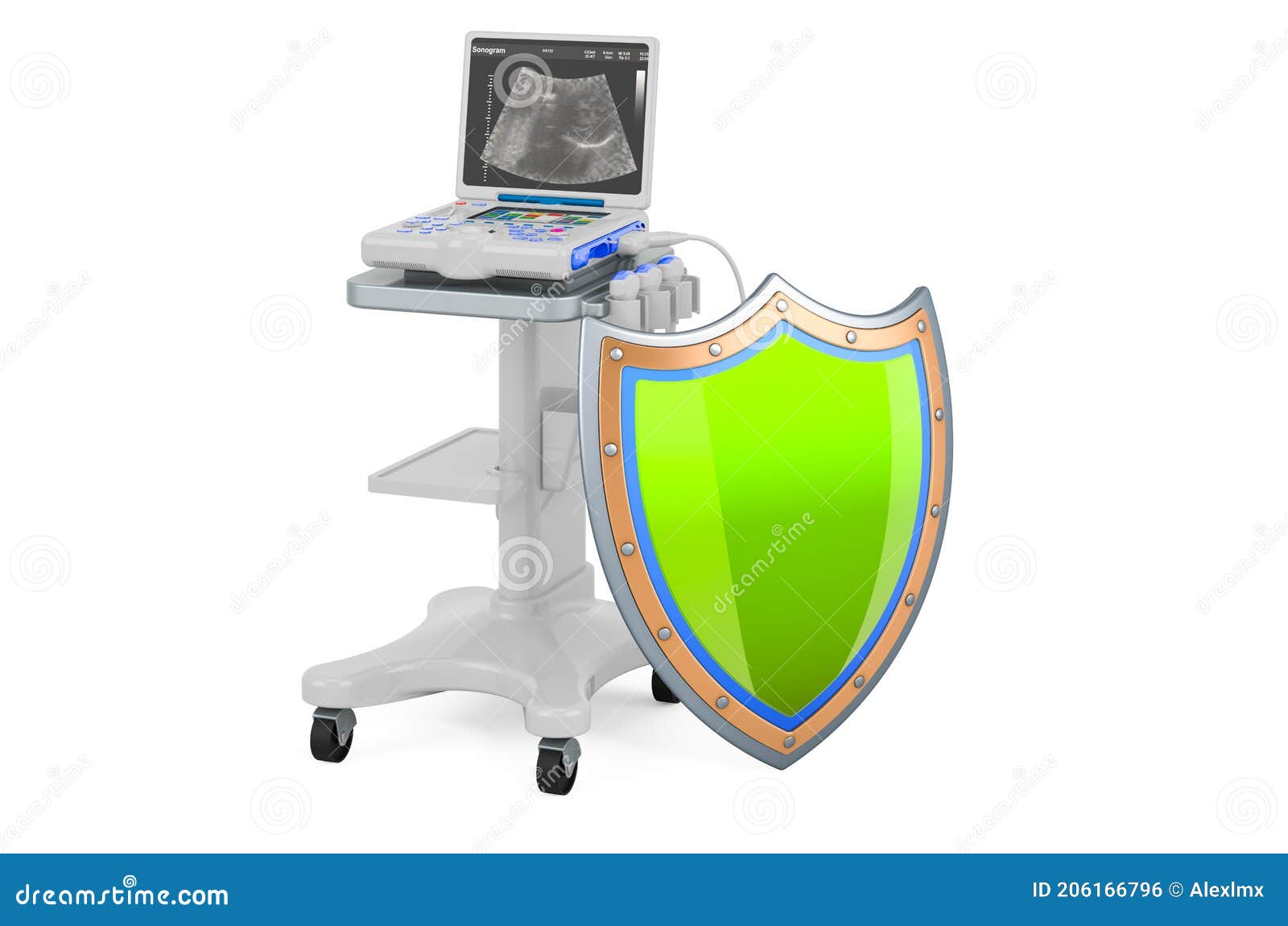 3d Rendering Of A Ultrasound Machine Stock Image | CartoonDealer.com ...