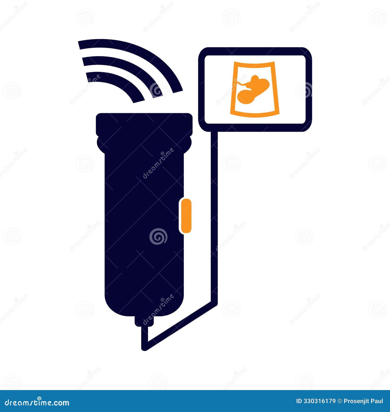 Ultrasound Icon In Comic Style. Scanner Equipment Cartoon Vector ...