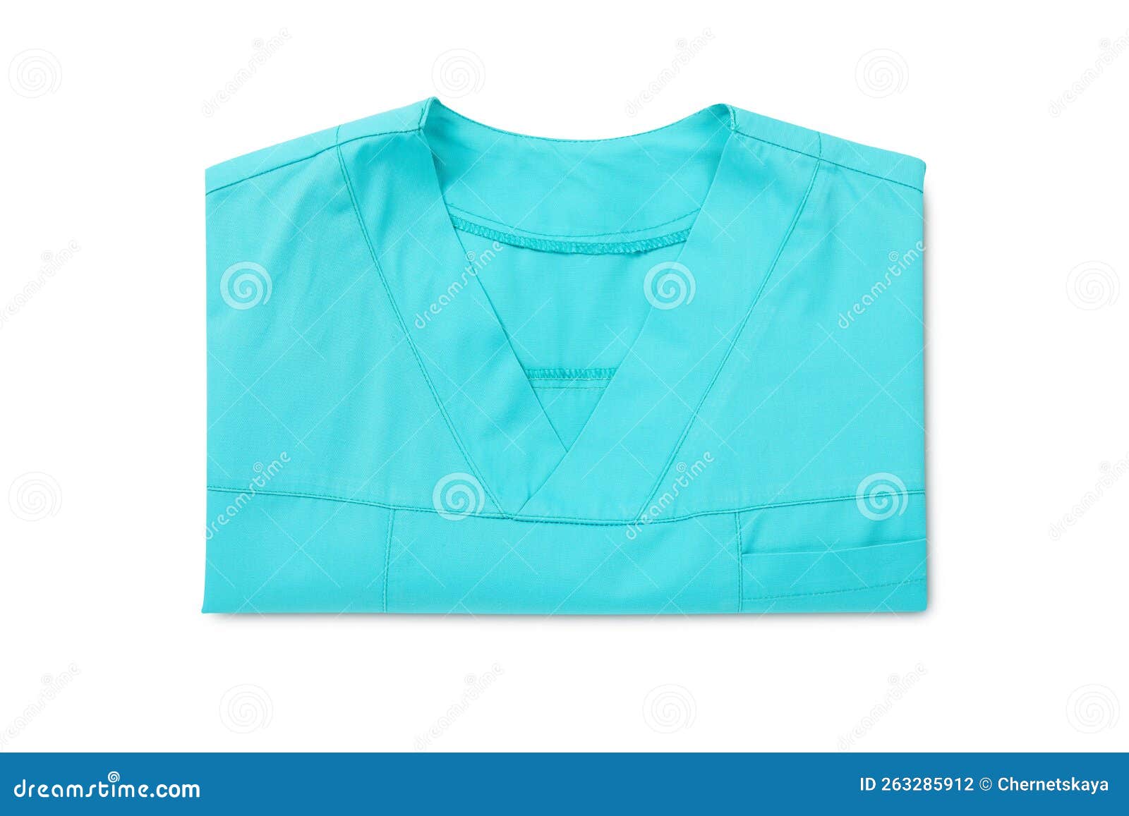 Medical Uniform Isolated on White, Top View Stock Photo - Image of ...