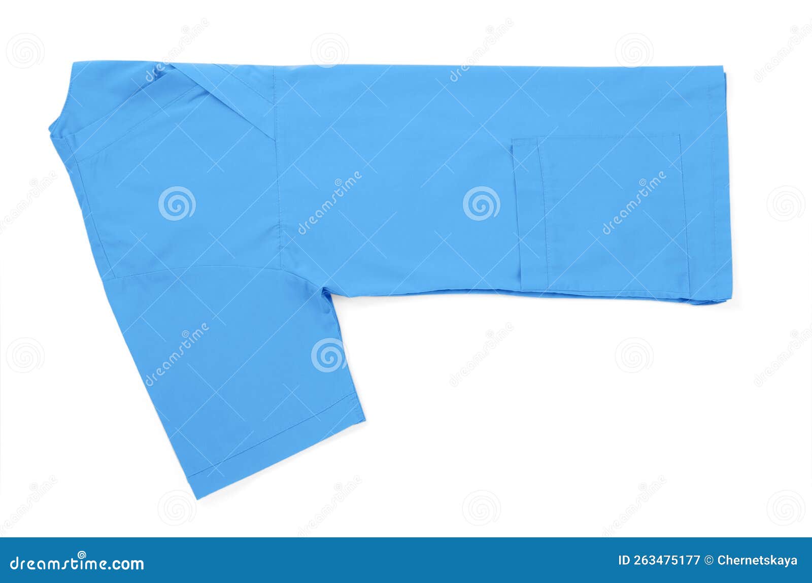Medical Uniform Isolated on White, Top View Stock Image - Image of ...
