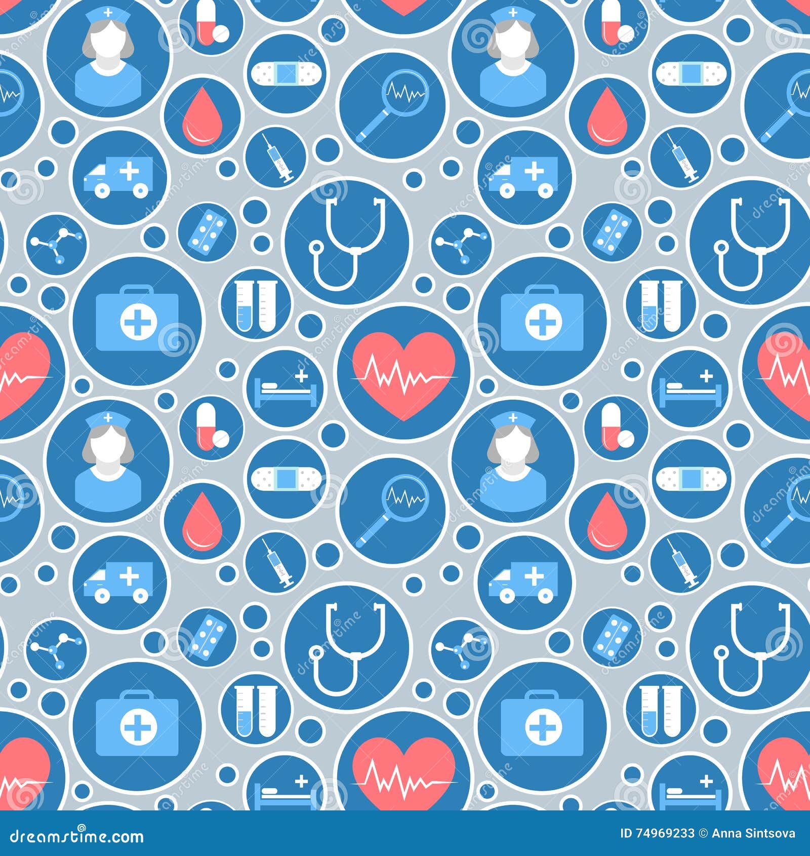 Medical vector pattern stock vector. Illustration of ambulance - 74969233