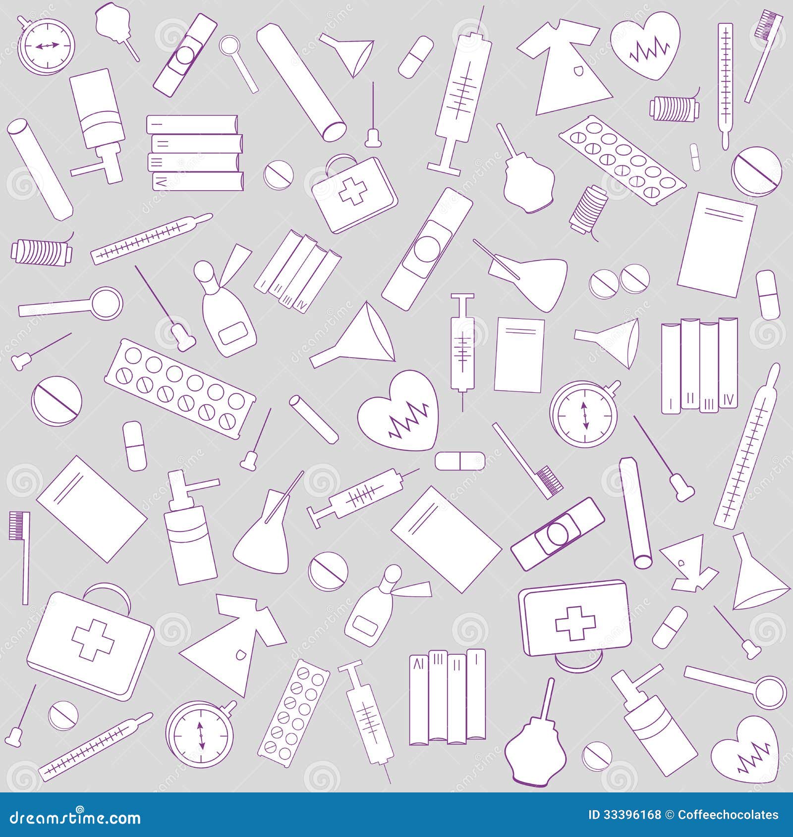 Medical Vectors Seamless Pattern Stock Vector - Illustration of doctor ...