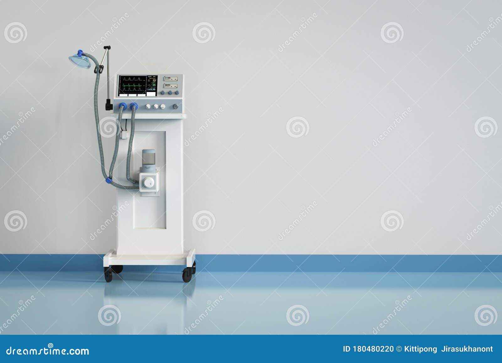 Medical ventilator machine stock illustration. Illustration of corona ...