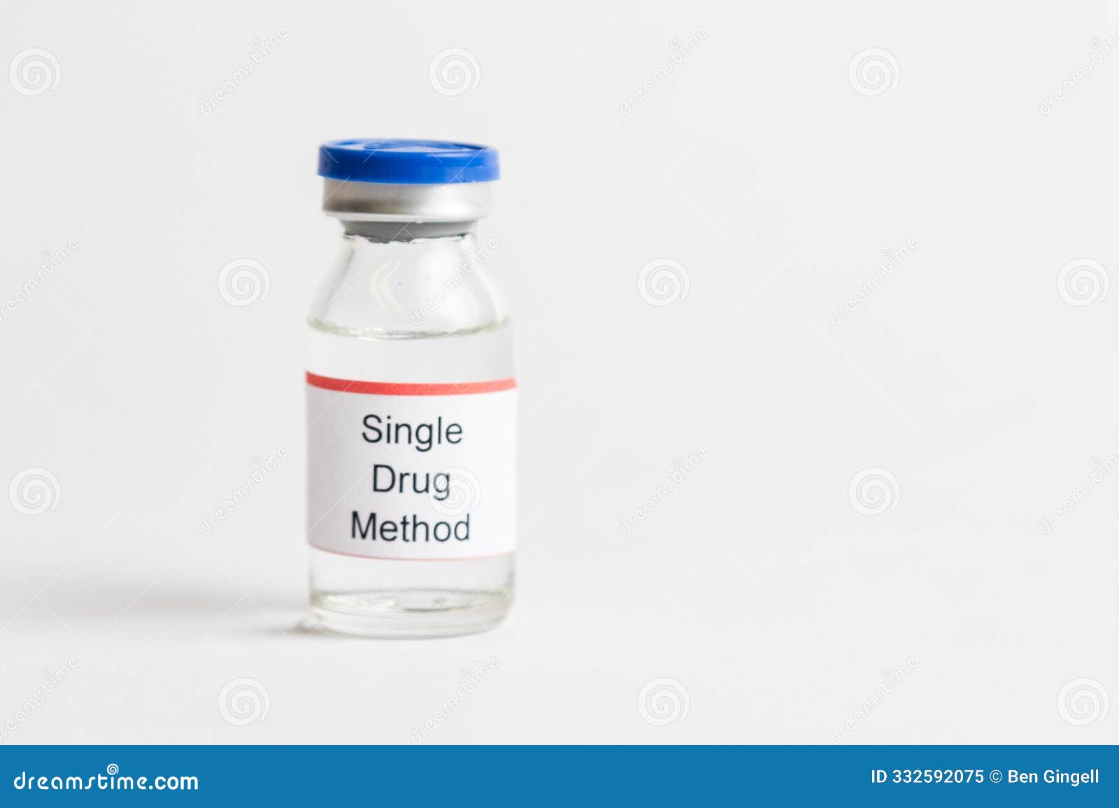 Medical Vial with Label on a White Background Stock Image - Image of ...